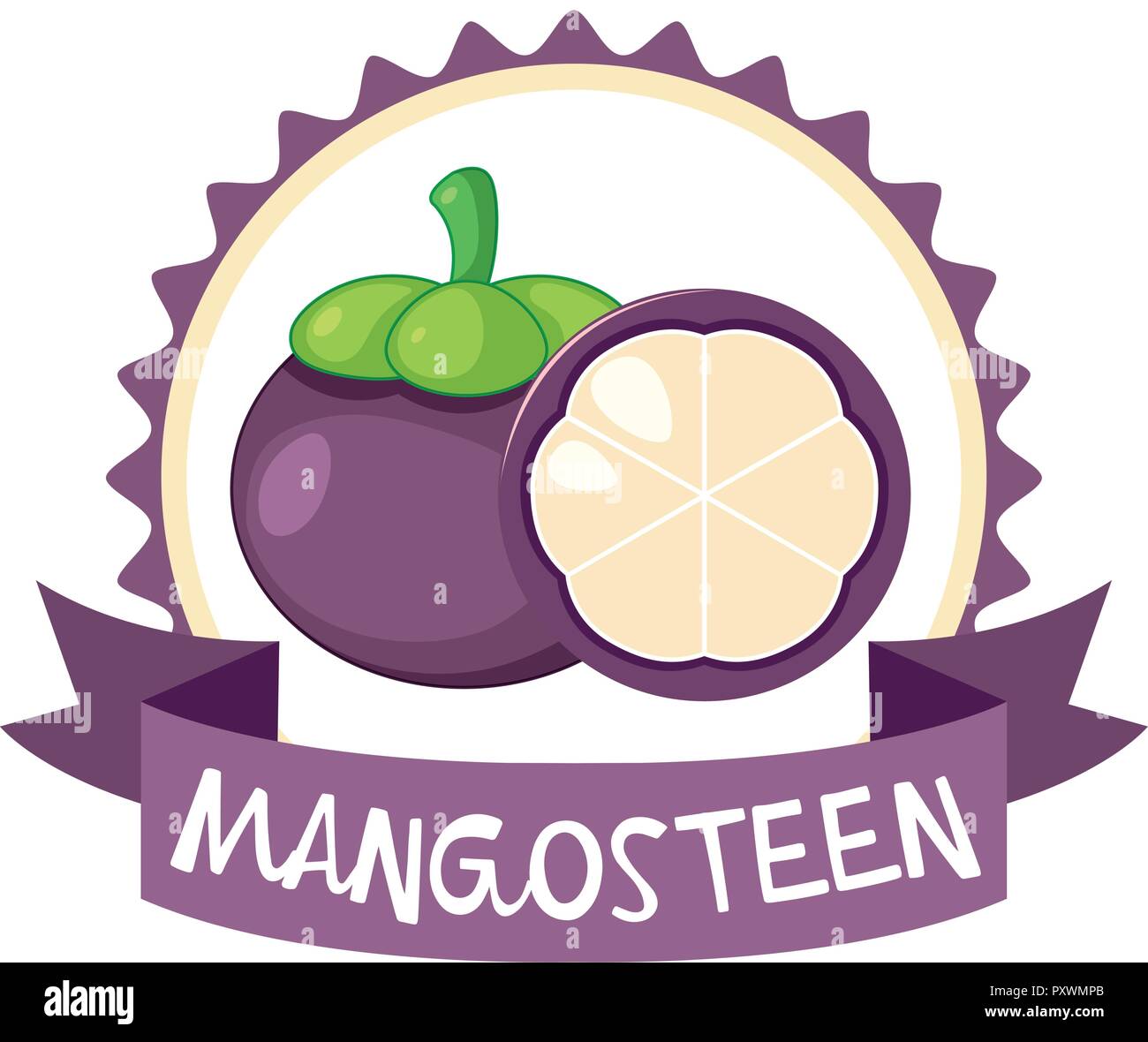Mangosteen sticker hi-res stock photography and images - Alamy