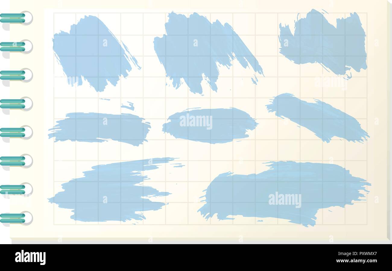 Blue Water Paint on Note Paper illustration Stock Vector Image & Art ...