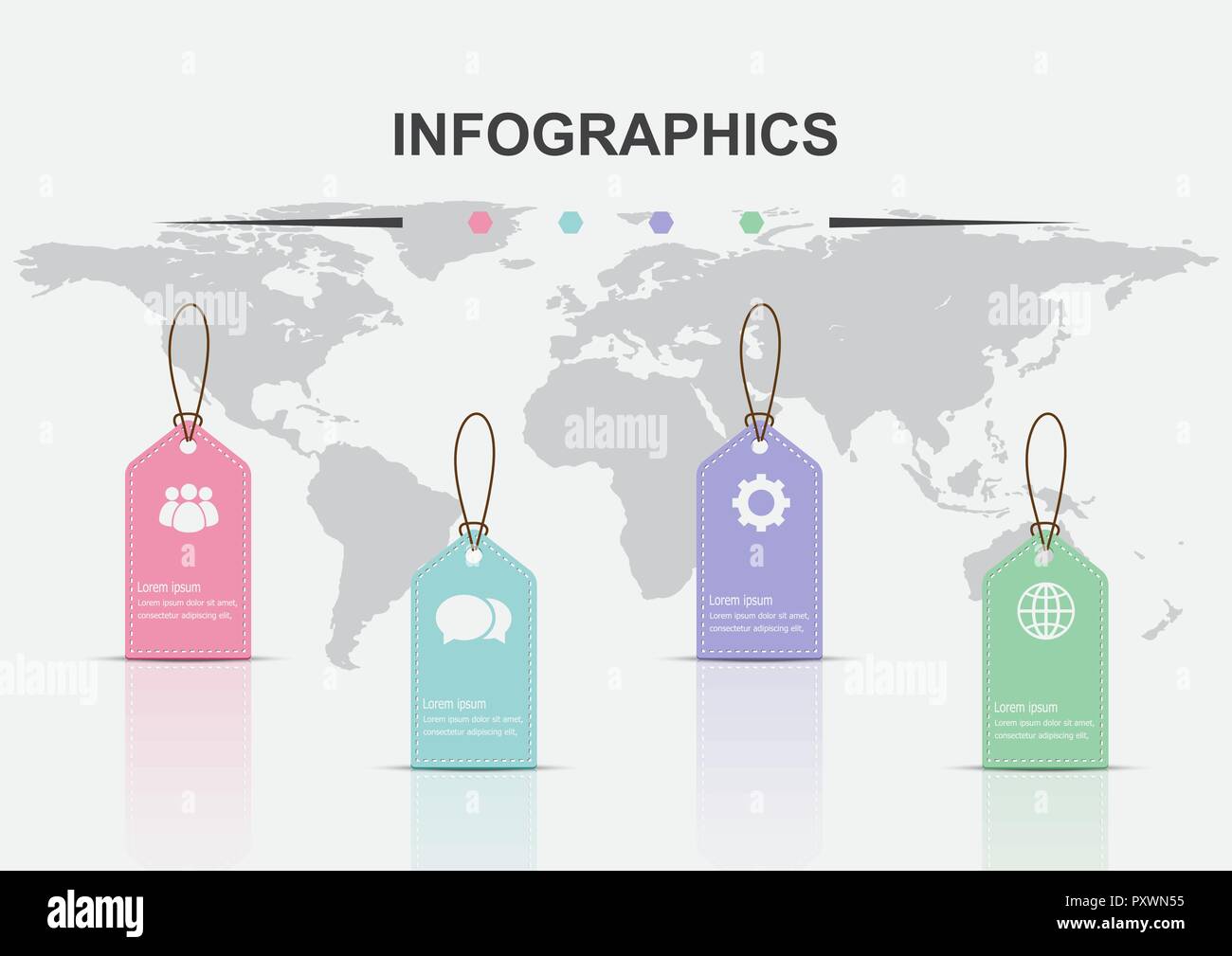 Infographic design template with tag, stock vector Stock Vector Image ...