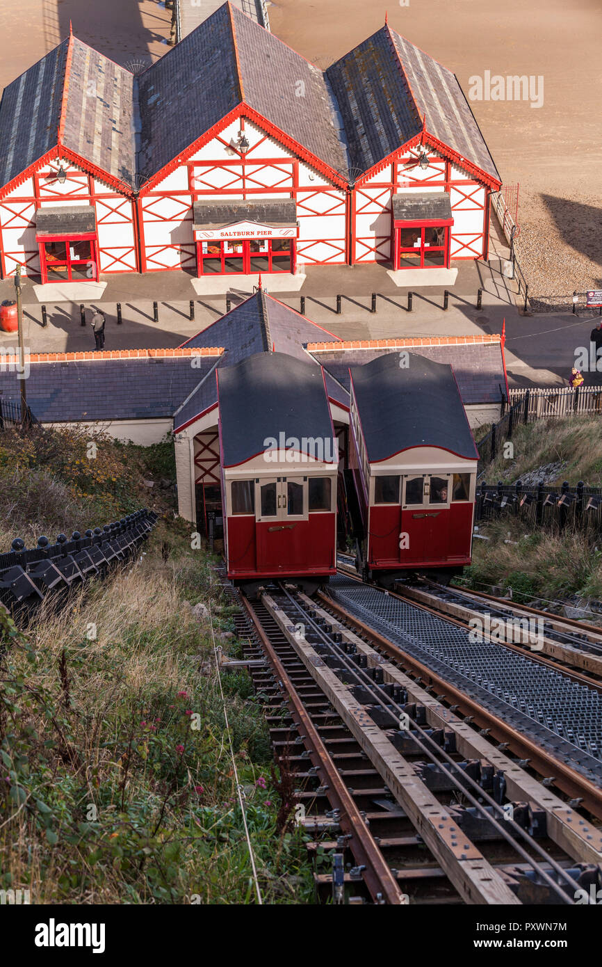 The Funicular cliff lift at Saltburn,England,UK Stock Photo - Alamy
