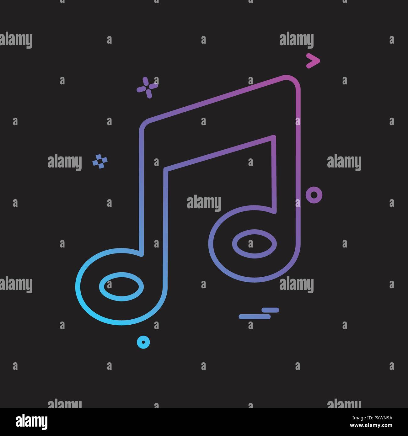 Music icon design vector Stock Vector Image & Art - Alamy