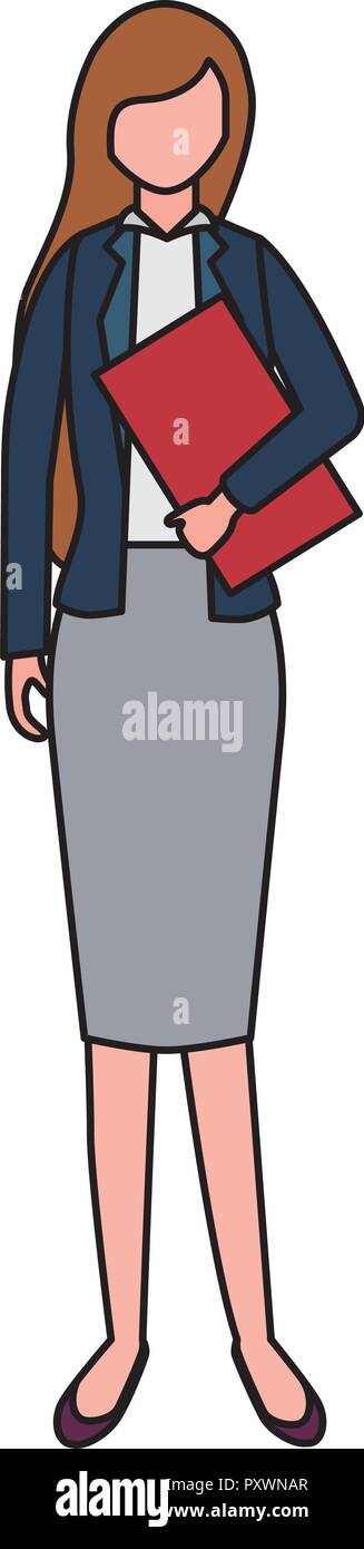 business woman standing on white background vector illustration Stock ...