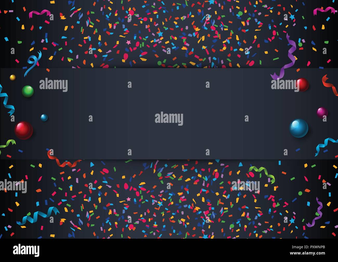 Balls with ribbons Stock Vector Images - Alamy