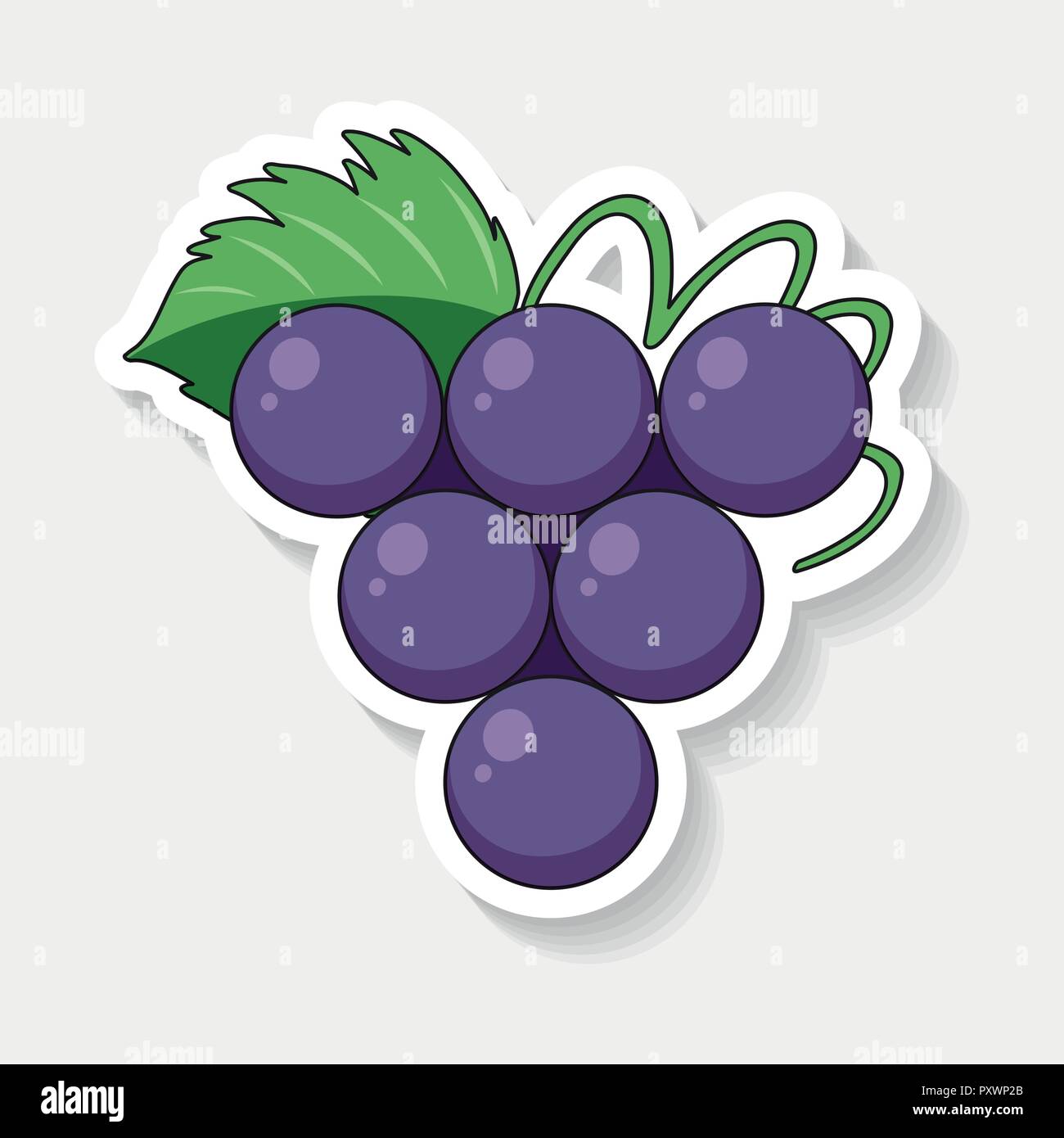 Sticker design of grapes illustration Stock Vector Image & Art - Alamy