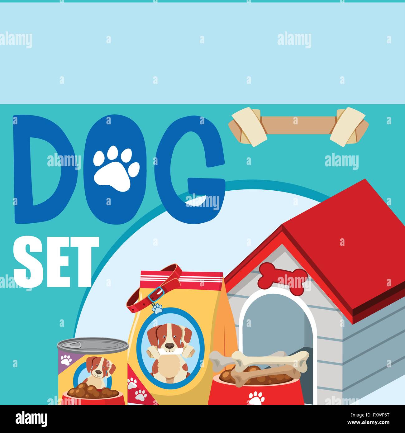 Different accessories for dog illustration Stock Vector Image & Art - Alamy