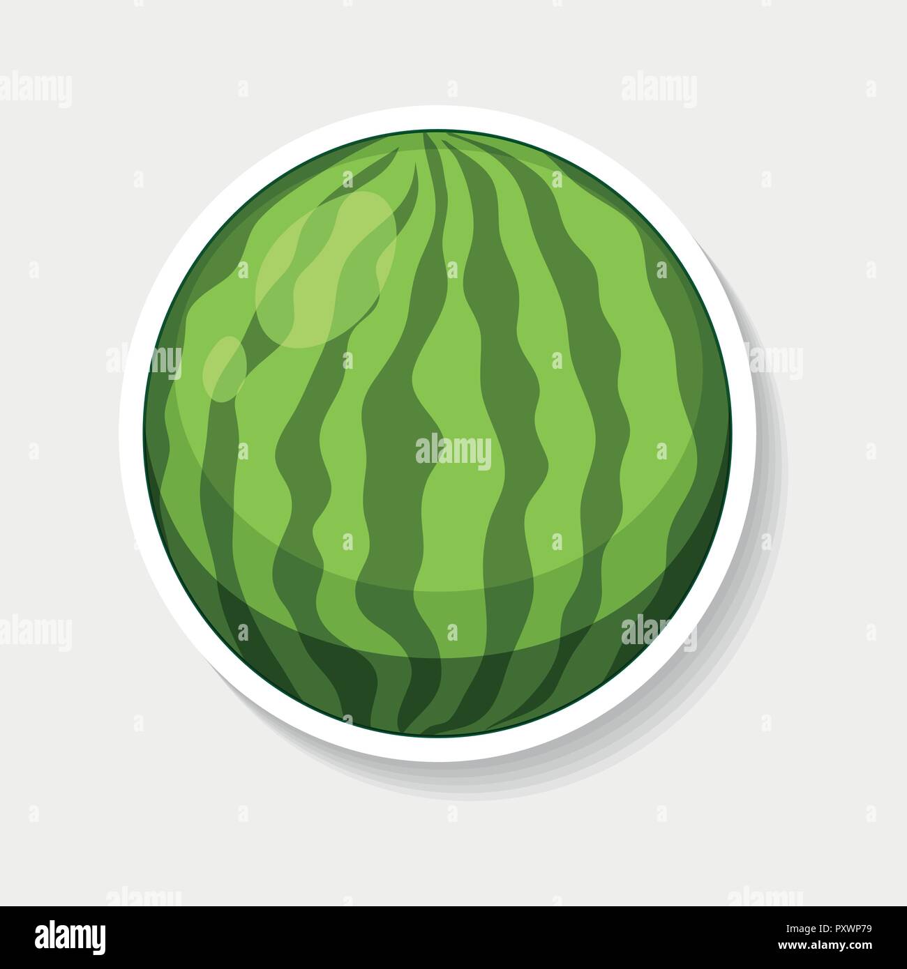 Sticker design with watermelon illustration Stock Vector Image & Art ...
