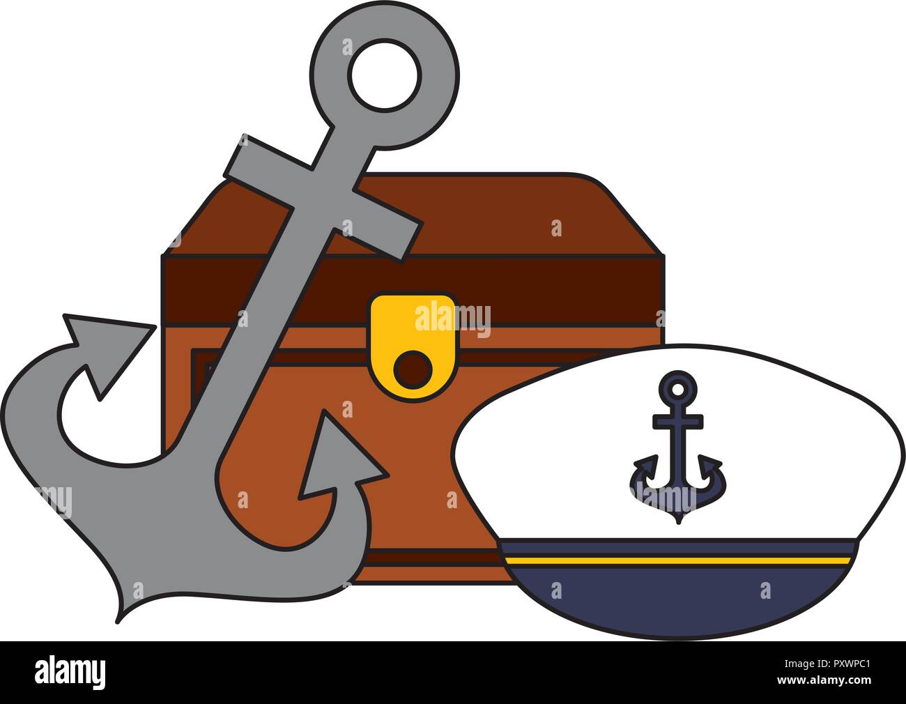 Captain hook anchor treasure Cut Out Stock Images & Pictures - Alamy