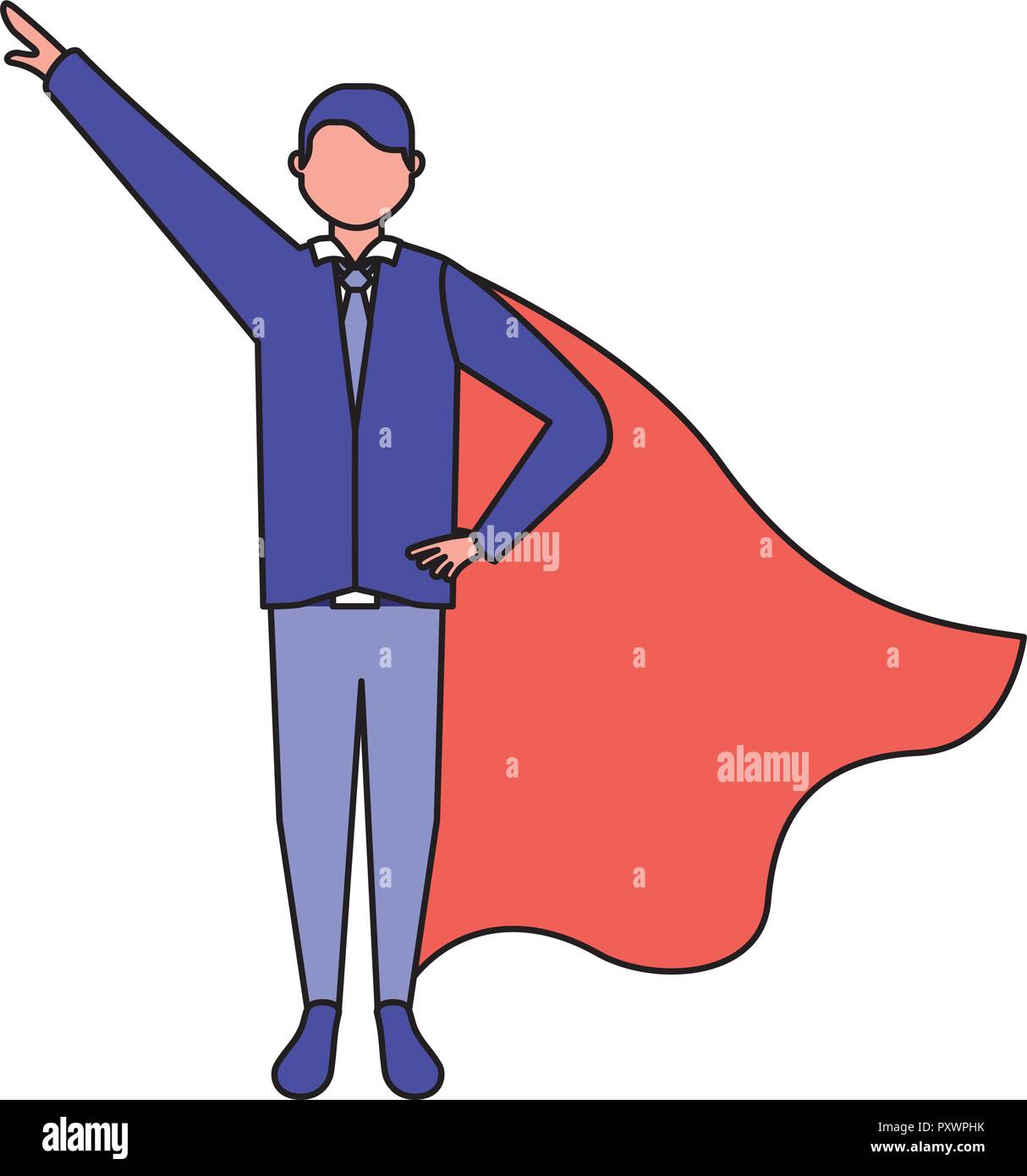 businessman superhero with cap vector illustration Stock Vector Image ...