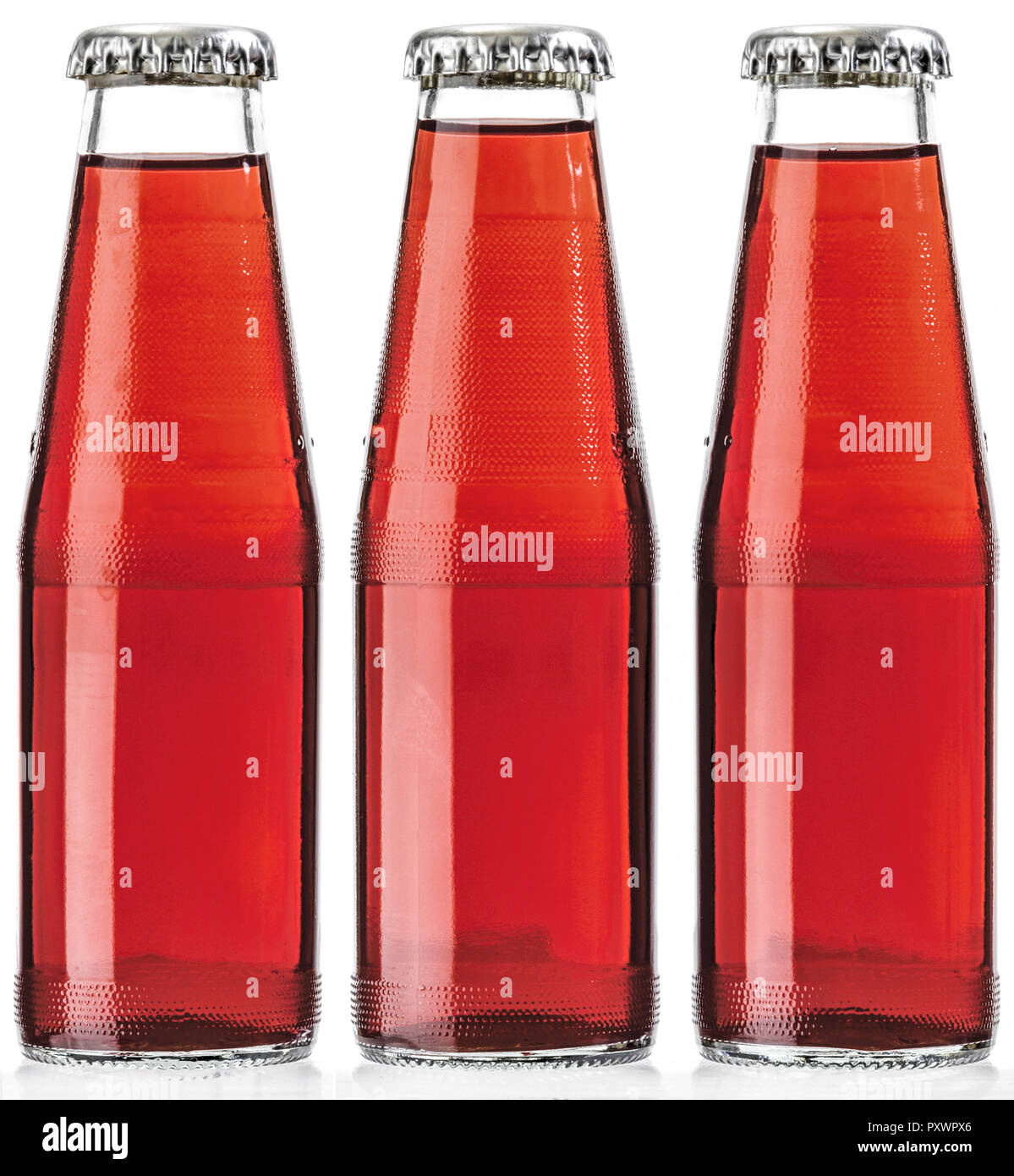 Drei rote Campari-Flaeschchen Stock Photo - Alamy