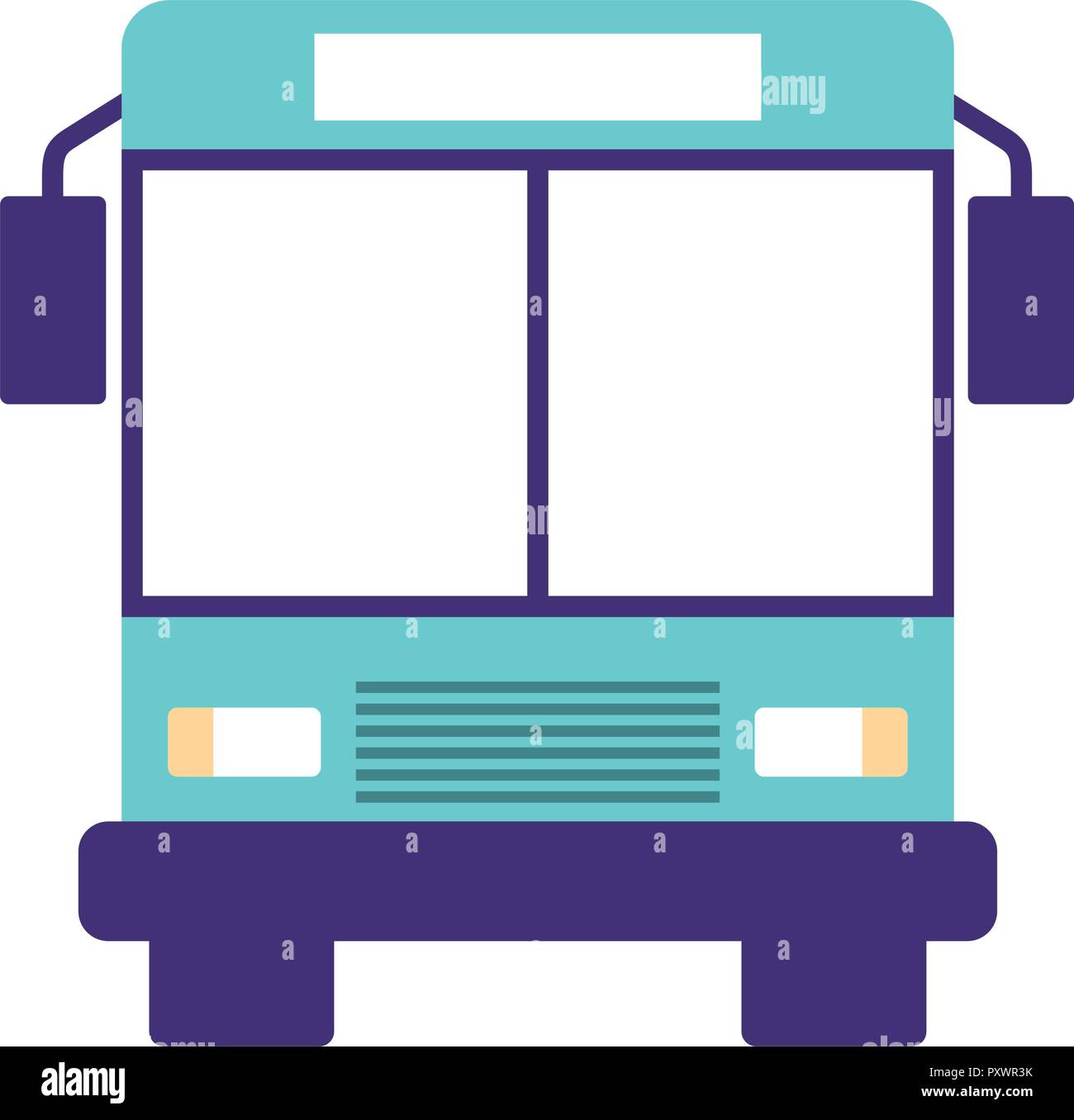 autobus color driving street colors vector illustration Stock Vector ...