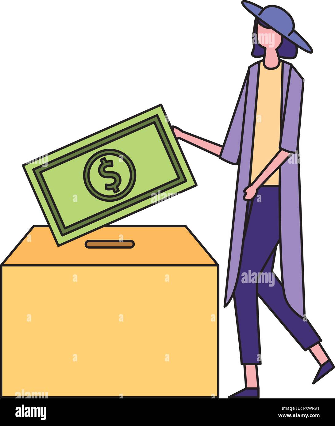 Volunteers helping outdoors Stock Vector Images - Alamy