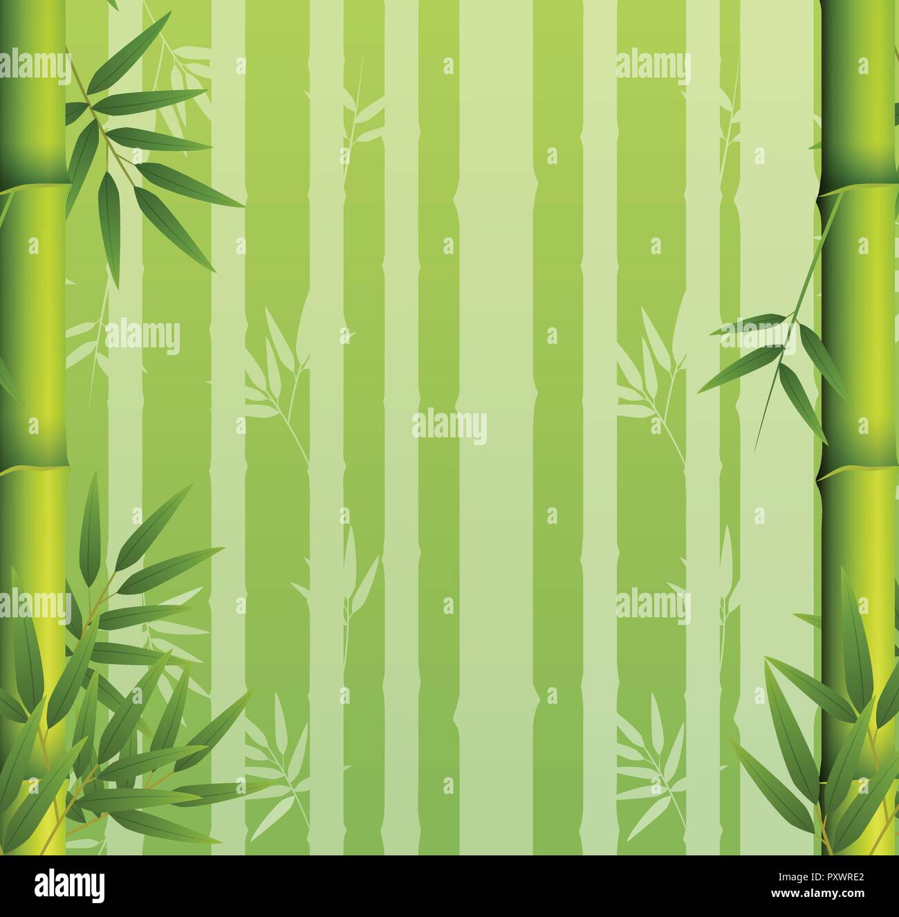 Background design with green bamboo illustration Stock Vector Image ...