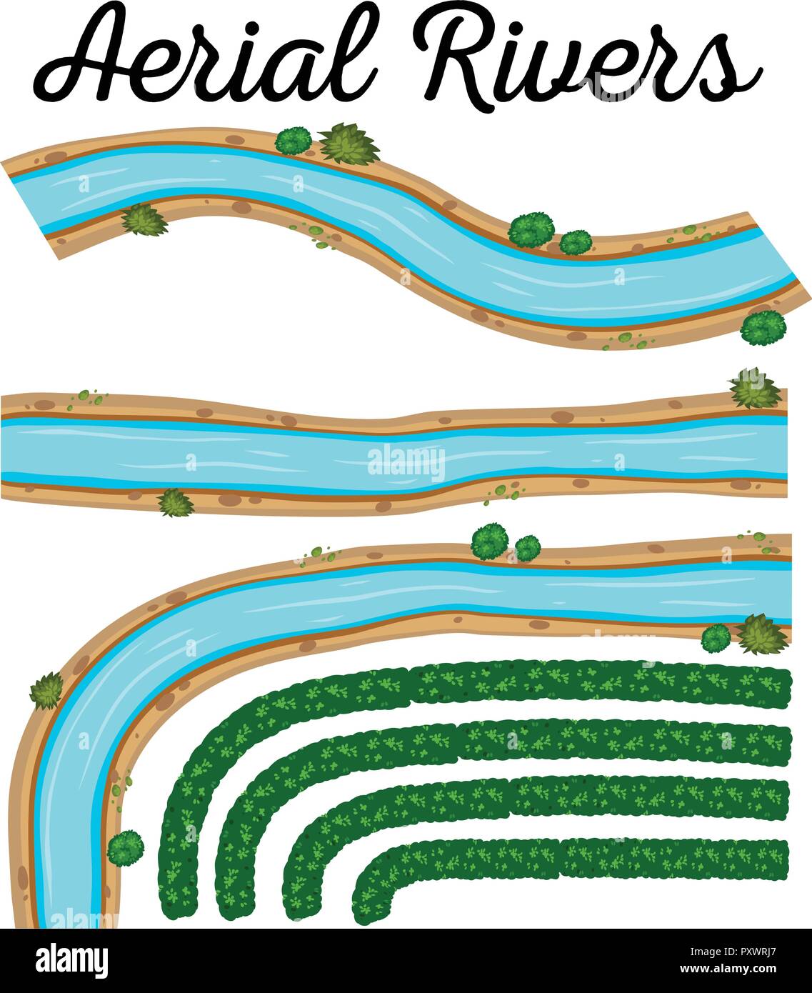 An Image Showing Aerial Rivers illustration Stock Vector Image & Art ...