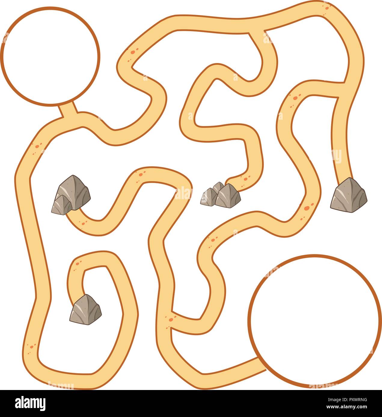 Trail of rocks Stock Vector Images - Alamy