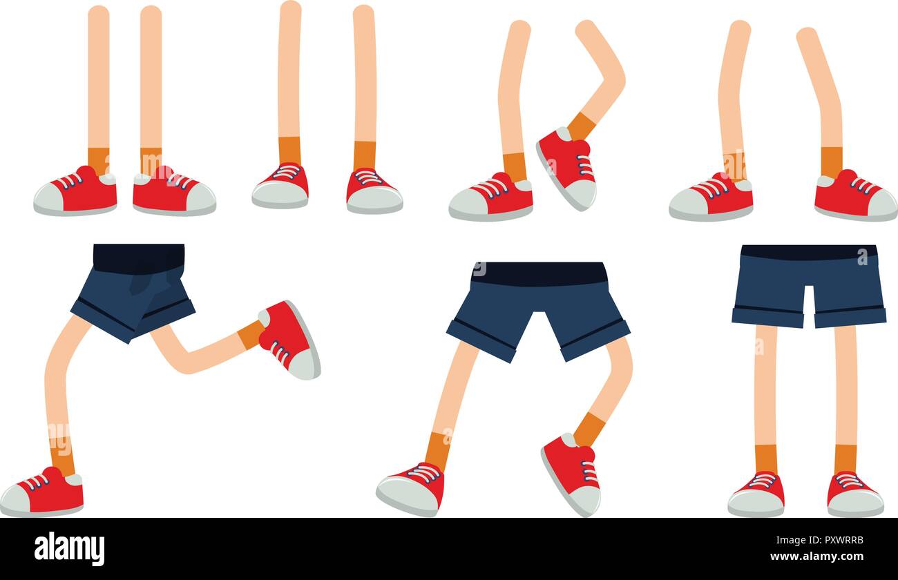 Human legs on white background illustration Stock Vector Image & Art ...