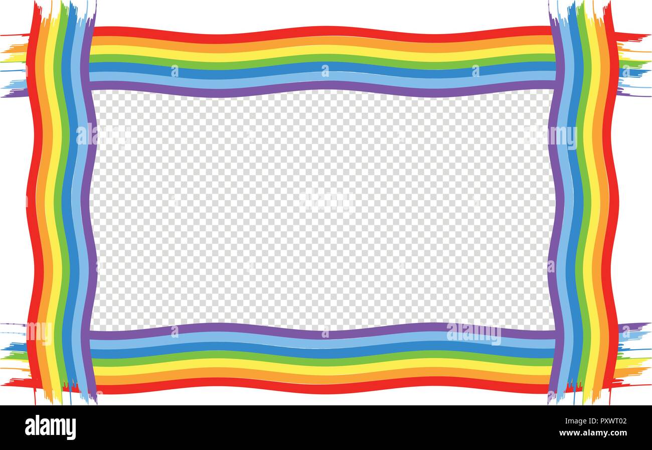 Frame template with rainbow color illustration Stock Vector Image & Art ...