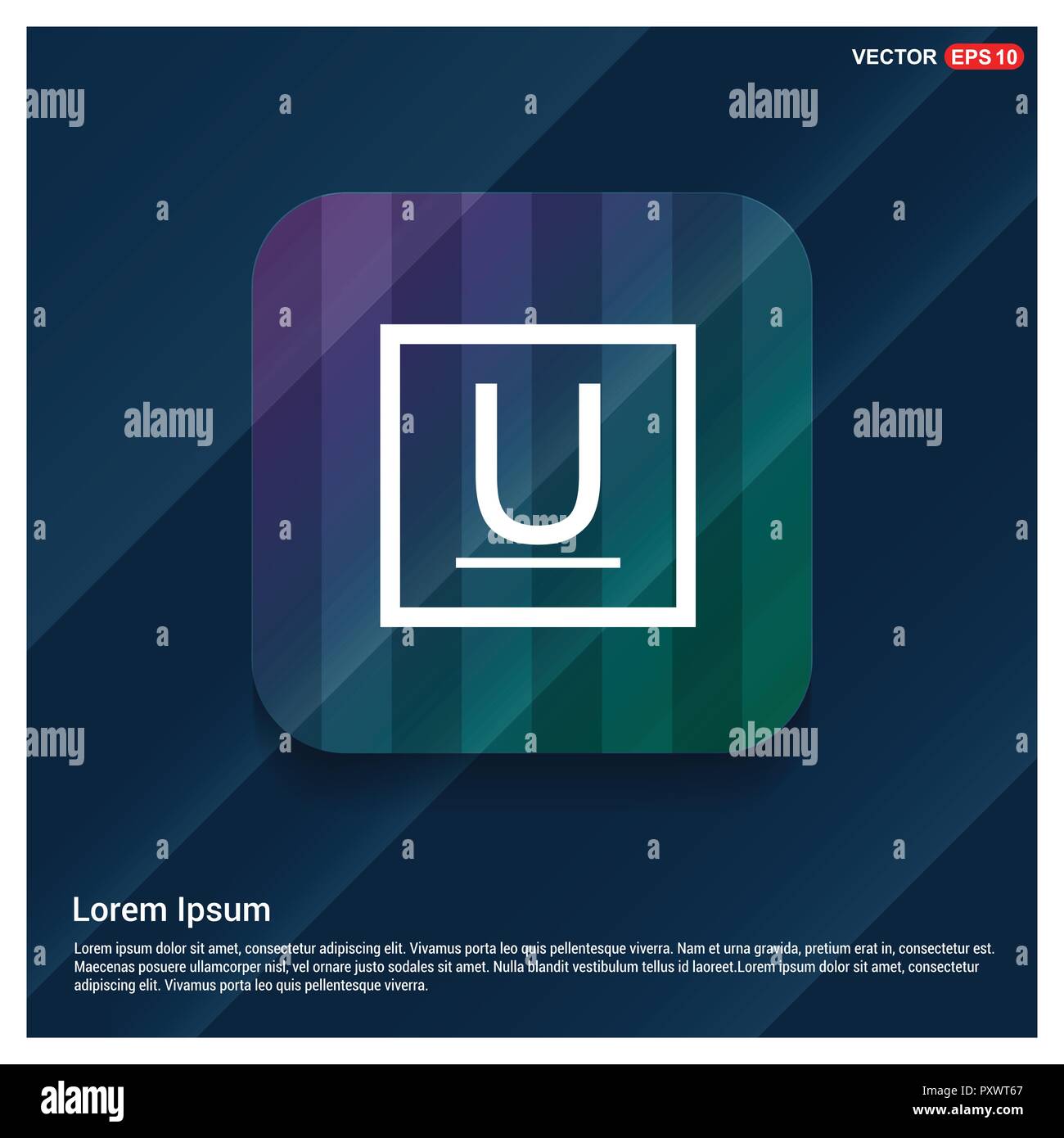 Underline Icon - Free vector icon Stock Vector Image & Art - Alamy