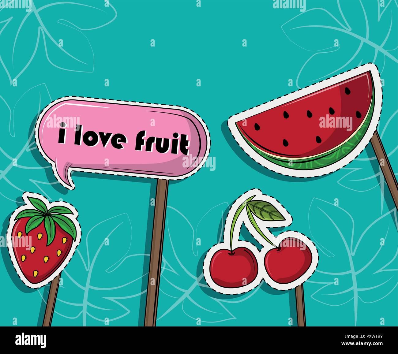 Booth prop sticks party Stock Vector Image & Art - Alamy