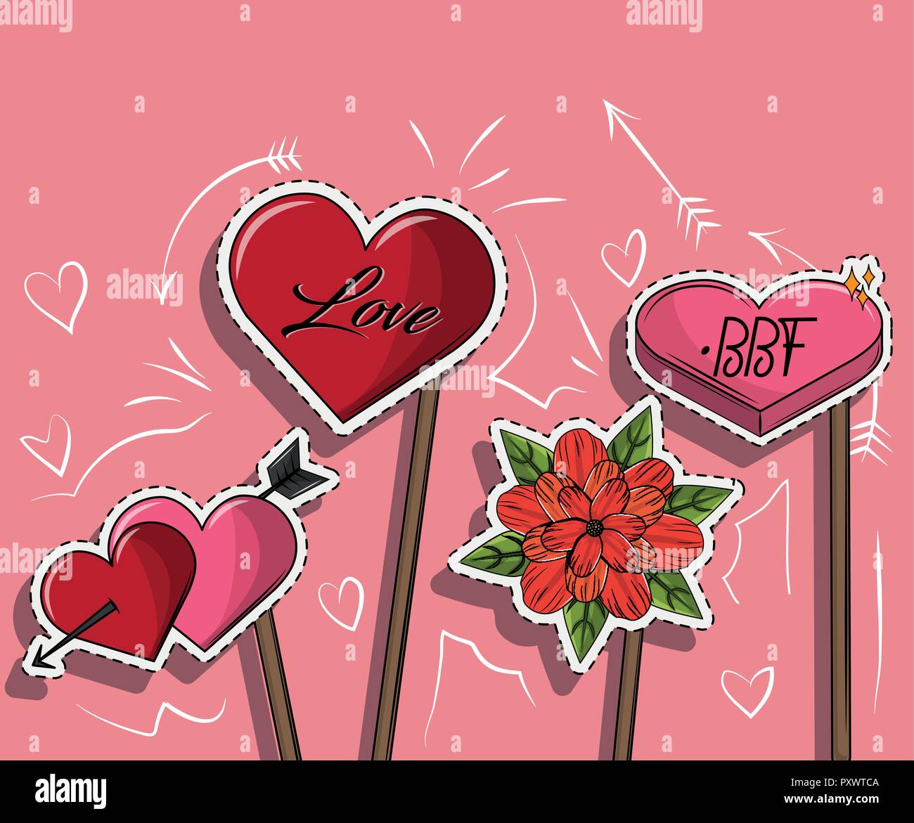 Booth prop sticks party Stock Vector Image & Art - Alamy