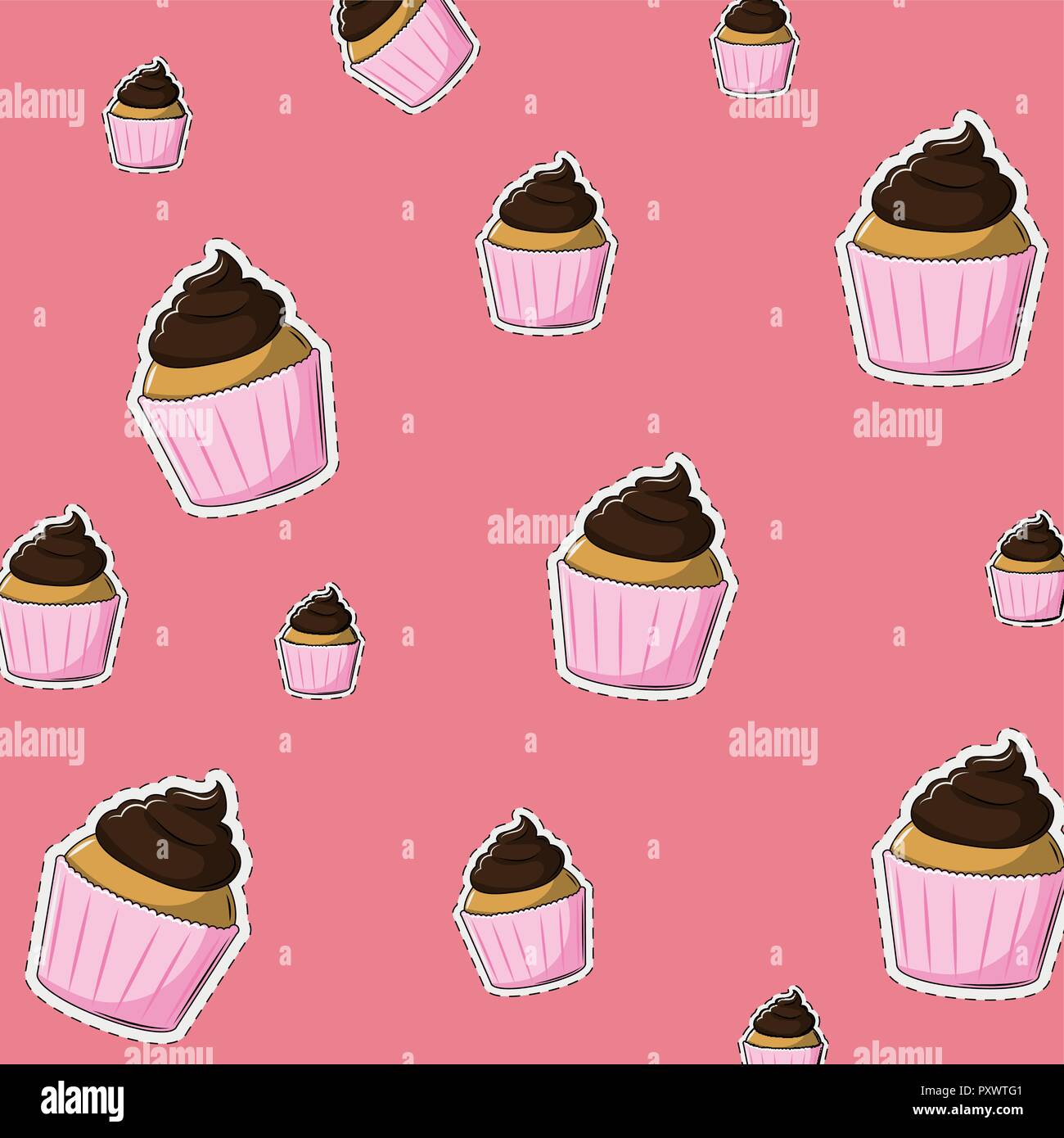 Cartoon Cupcake Background