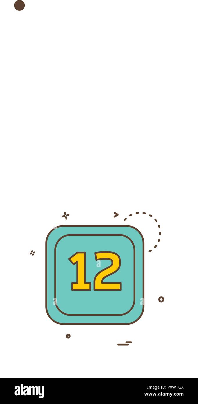 12 month calender flat icon hi-res stock photography and images - Alamy