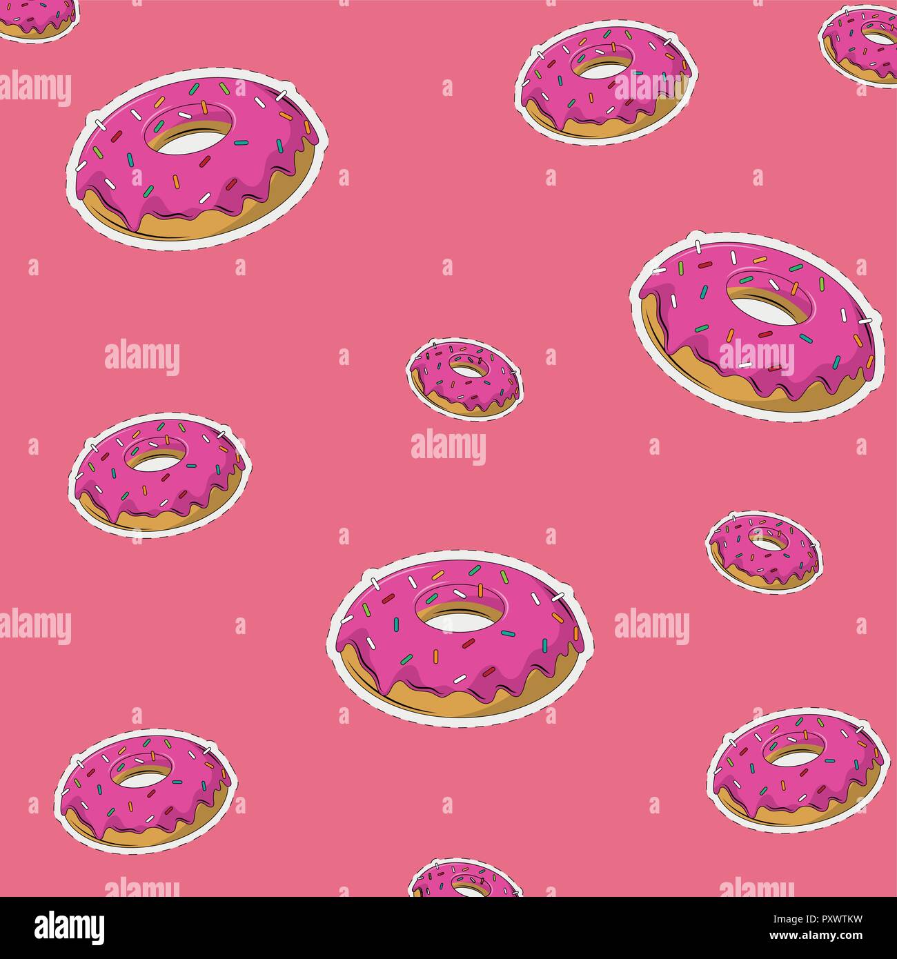Donuts background cartoons Stock Vector Image & Art - Alamy