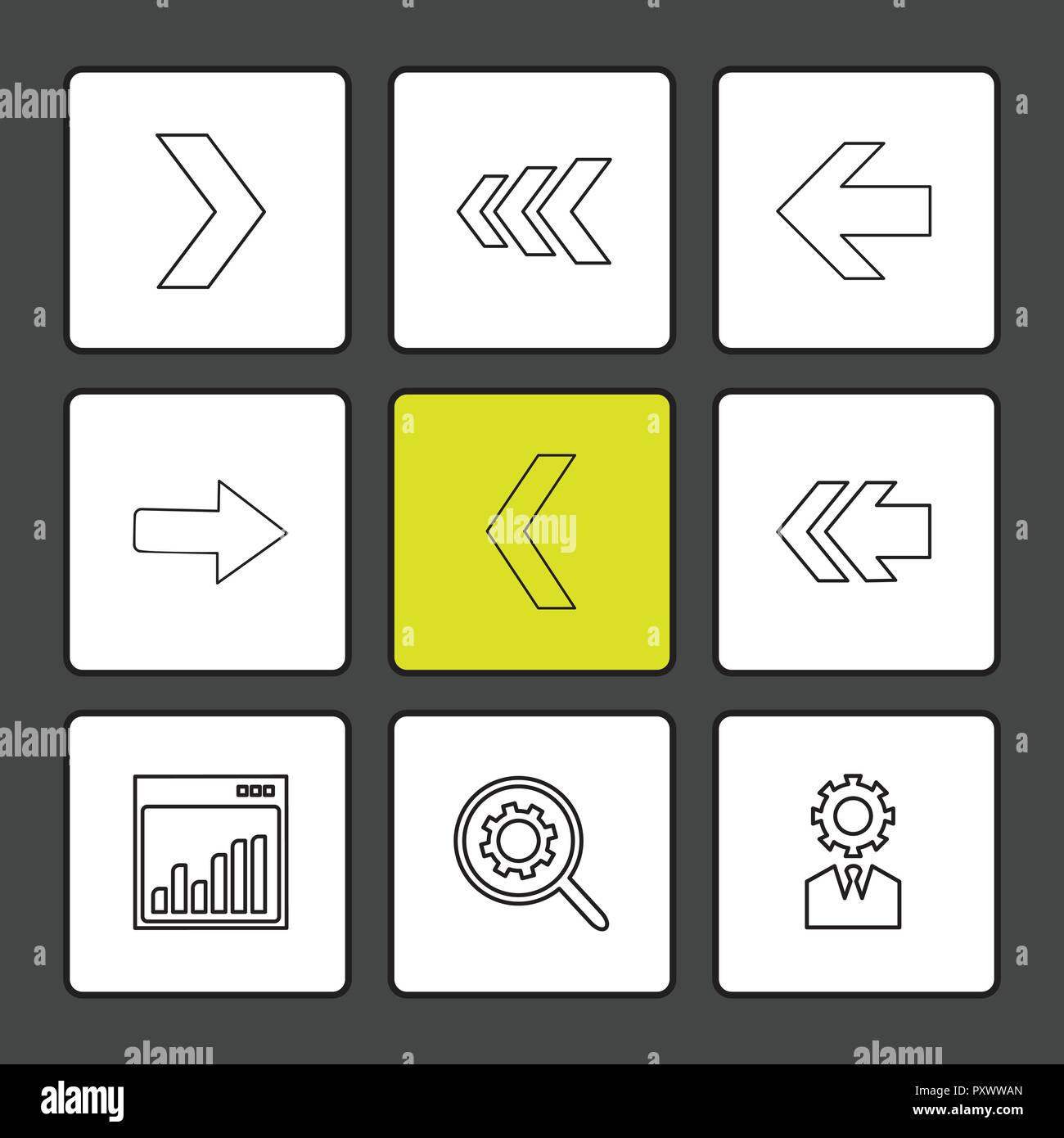 graph , setting , gear , arrows , directions , left , right , pointer ...