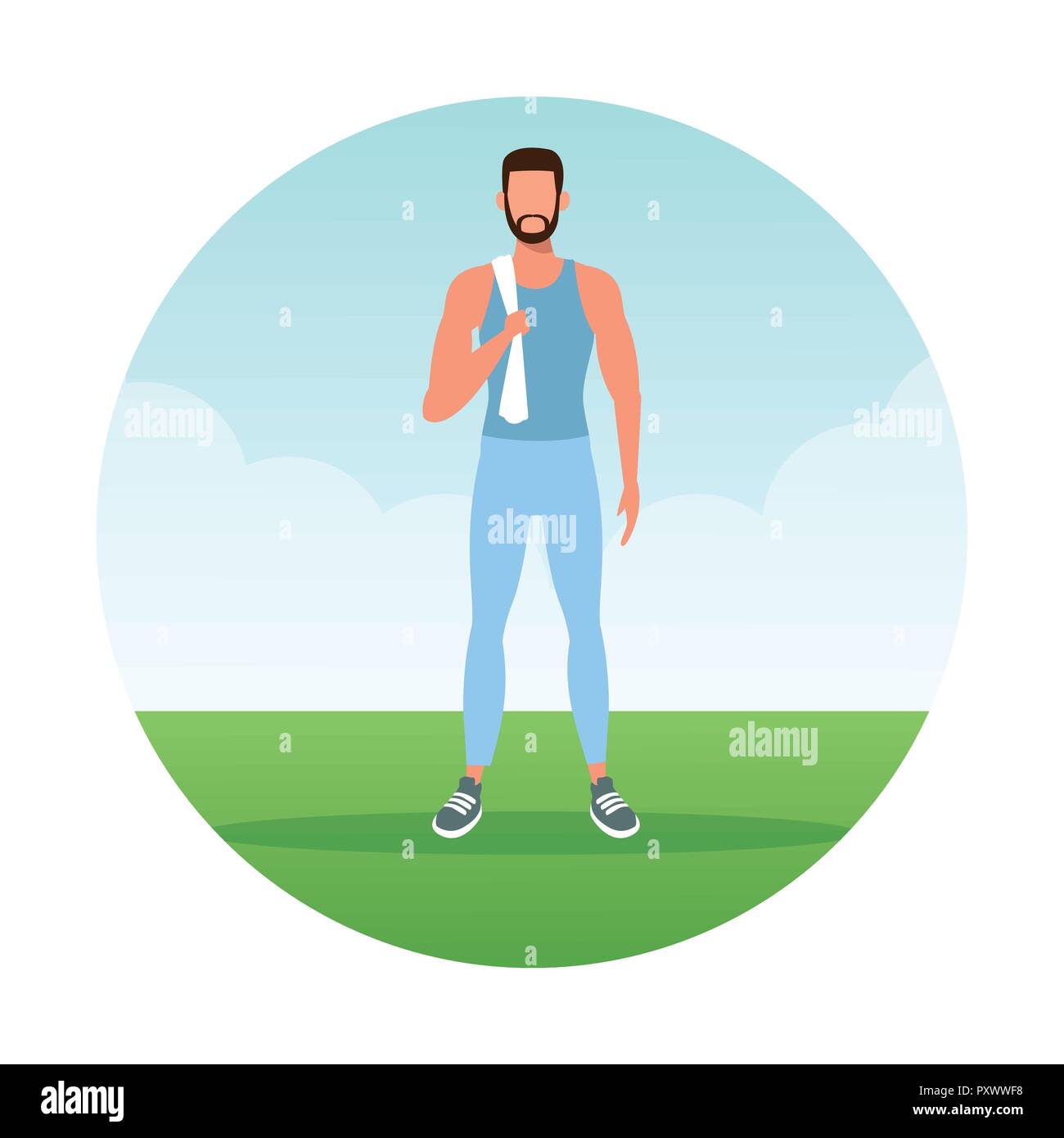 Alone fitness Stock Vector Images - Alamy