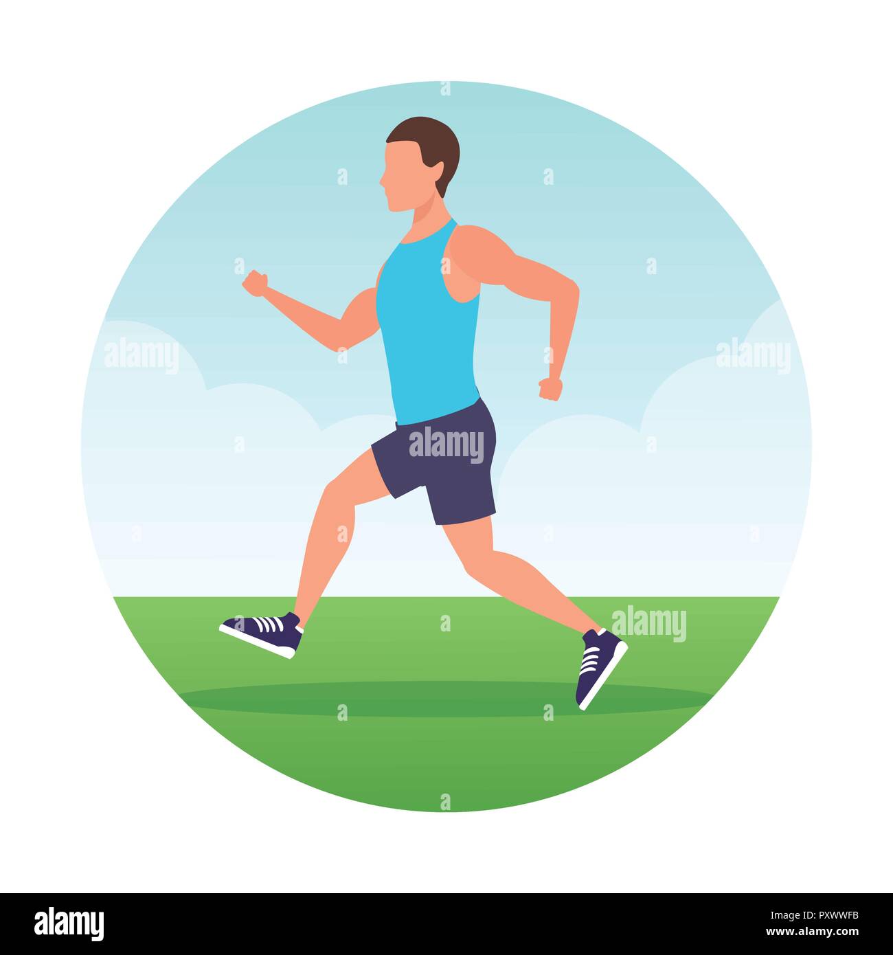 fitness man doing exercise Stock Vector Image & Art - Alamy