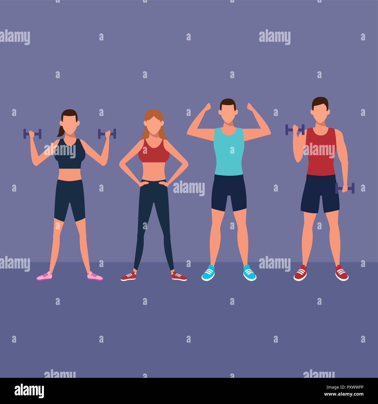 fitness people doing exercise Stock Vector Image & Art - Alamy