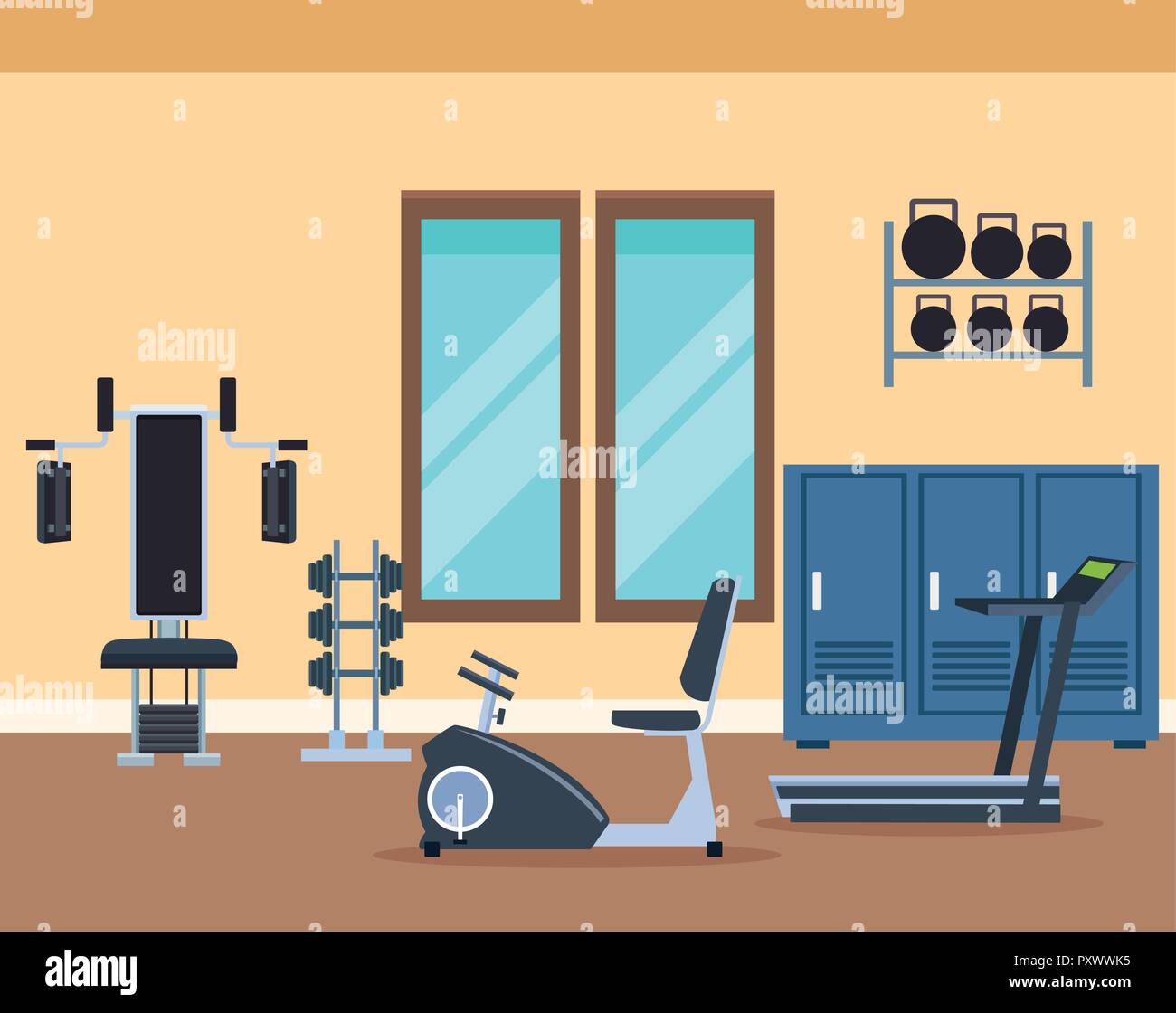 exercise machines cartoons Stock Vector Image & Art - Alamy