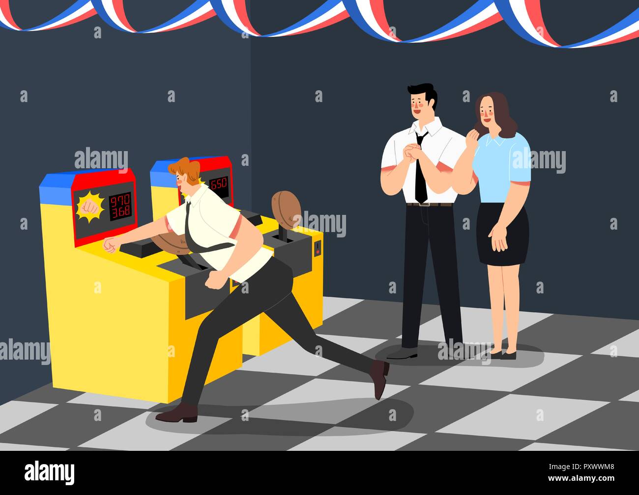 Office entertainment room Stock Vector Images - Alamy