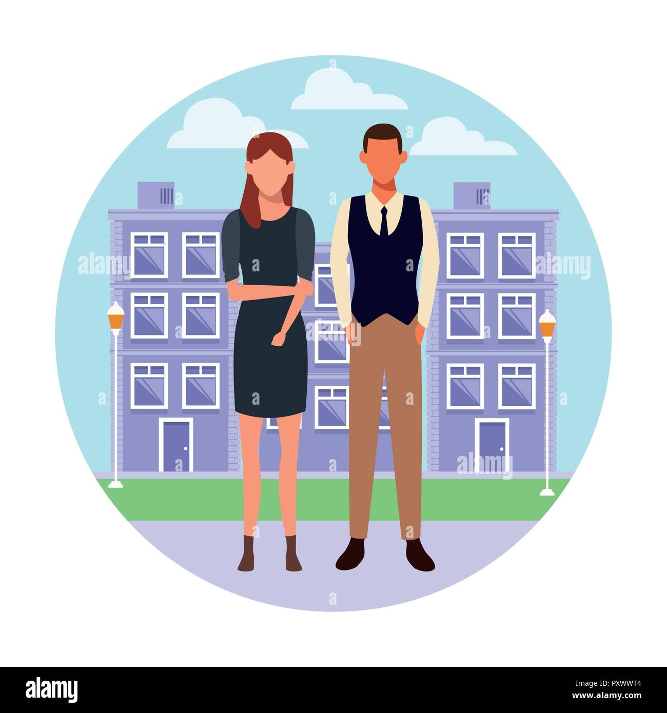 Young people are crossing the road Cut Out Stock Images & Pictures - Alamy