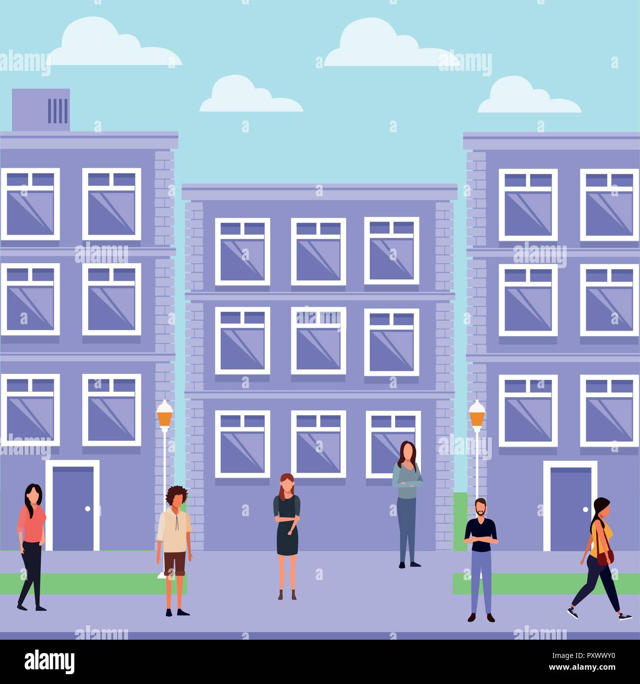 People at town Stock Vector Image & Art - Alamy