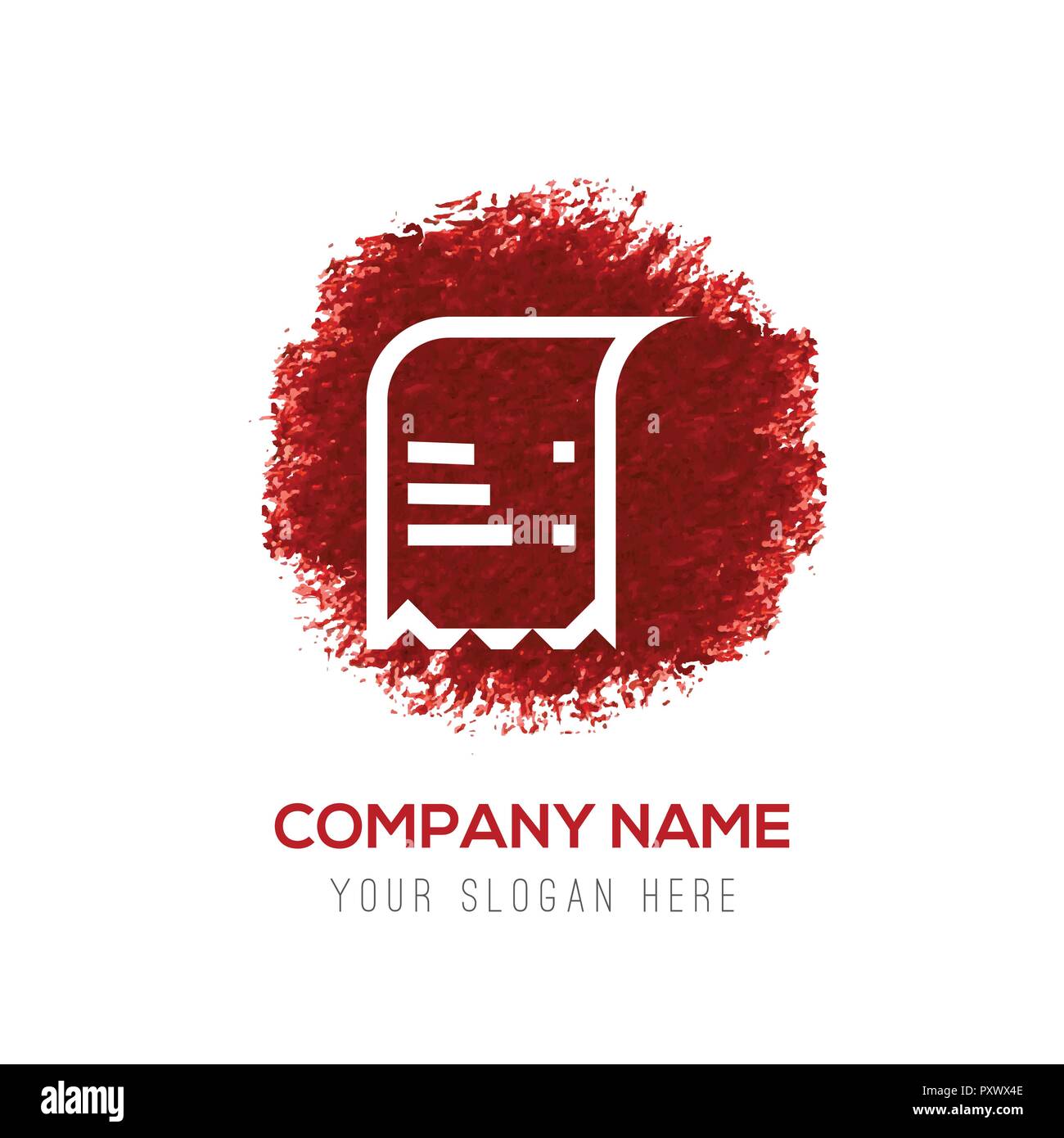 Document Icon - Red WaterColor Circle Splash Stock Vector Image & Art ...