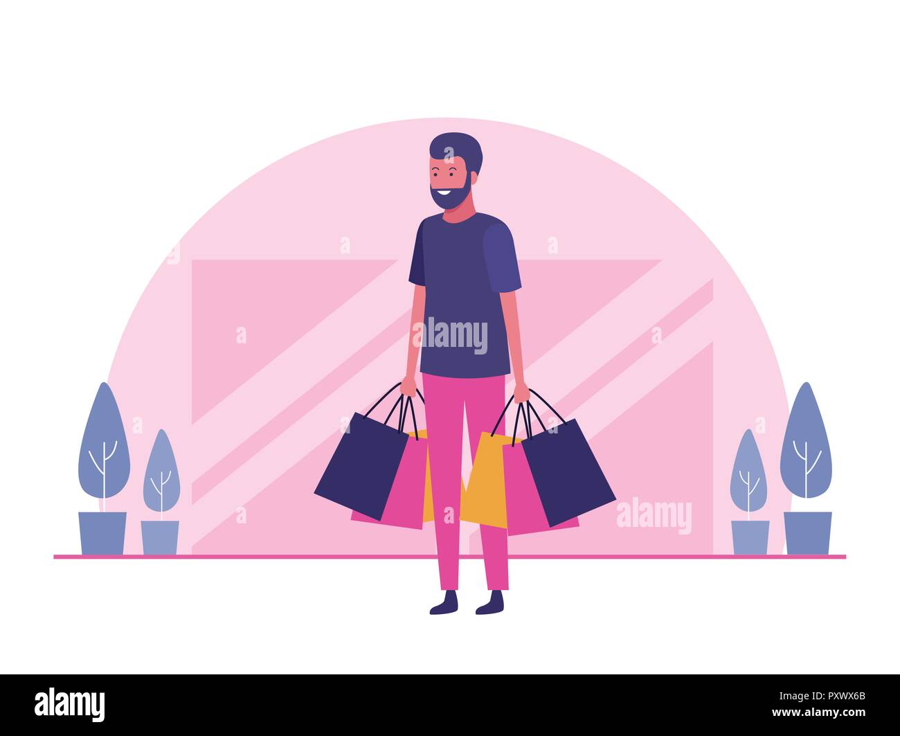 People at mall Stock Vector Image & Art - Alamy