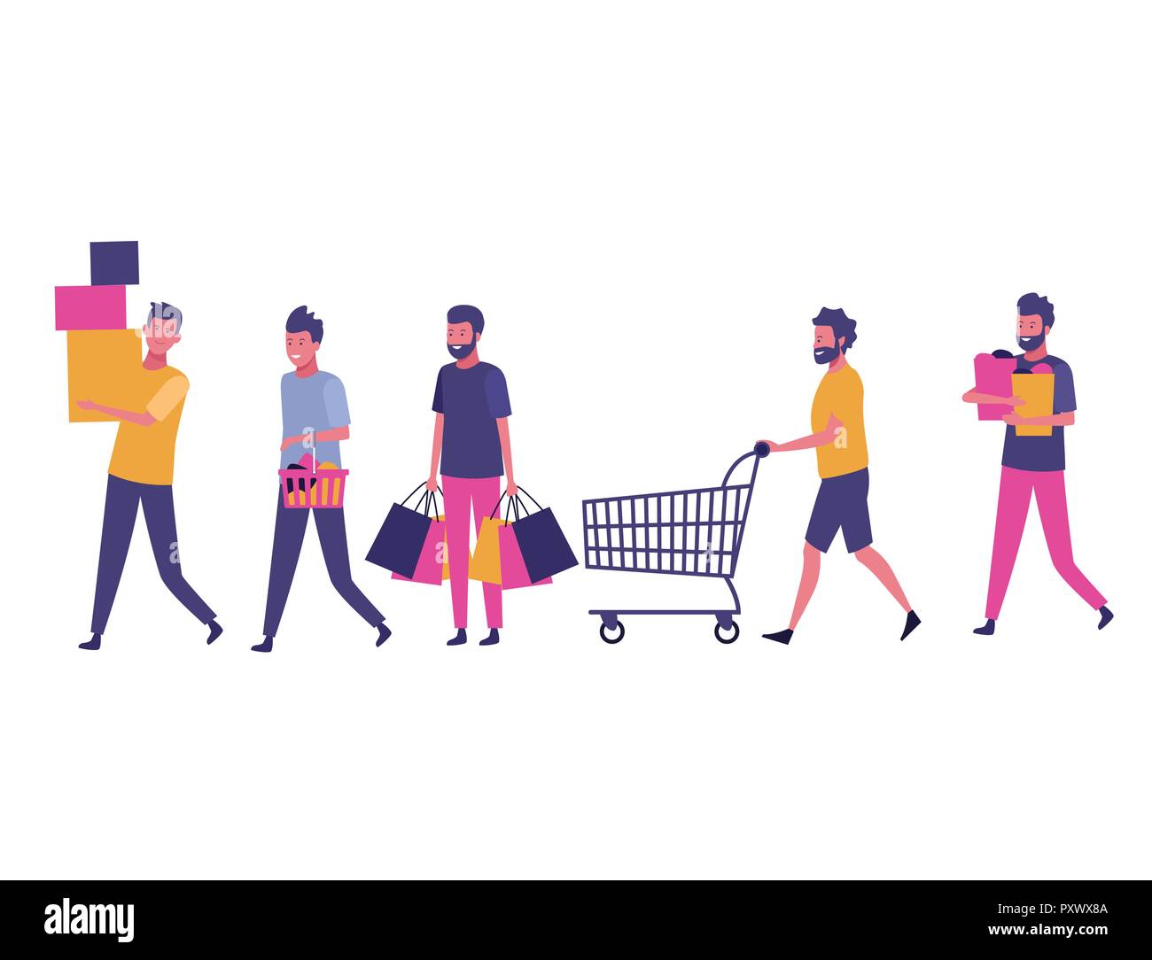 Shopping mall portrait Stock Vector Images - Alamy