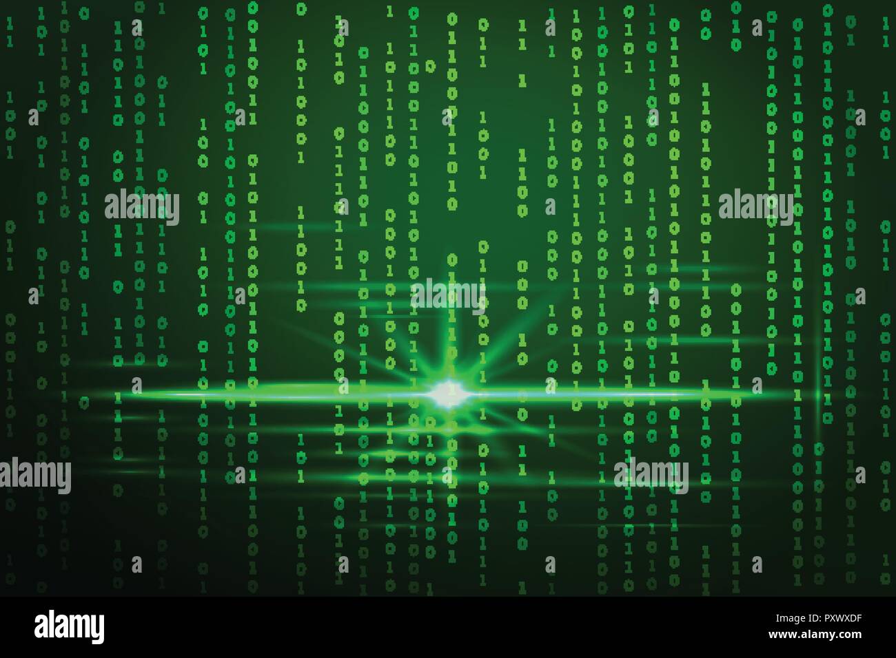 Abstract green matrix background. Glowing Vector illustration. Virtual ... Abstract green matrix background. Glowing Vector illustration. Virtual ...