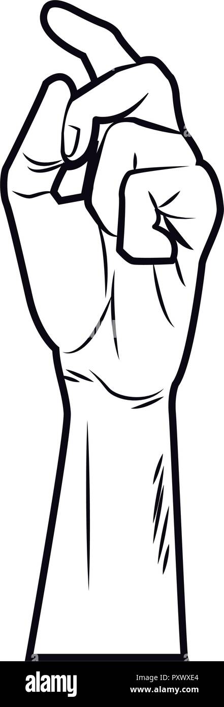Pop art hand sign Stock Vector Image & Art - Alamy