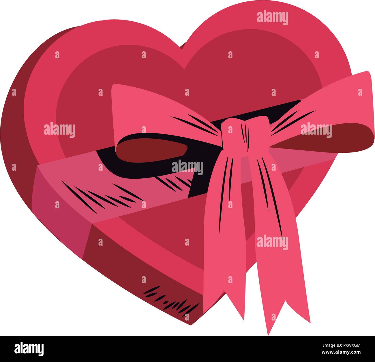 Pop art heart shaped giftbox cartoon Stock Vector Image & Art - Alamy
