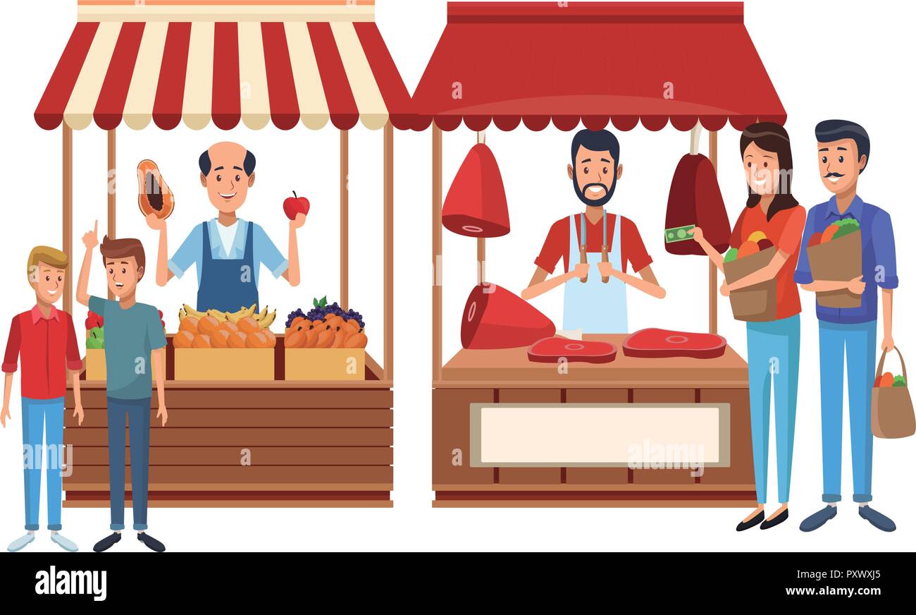 Meat sale butchery Stock Vector Images - Alamy