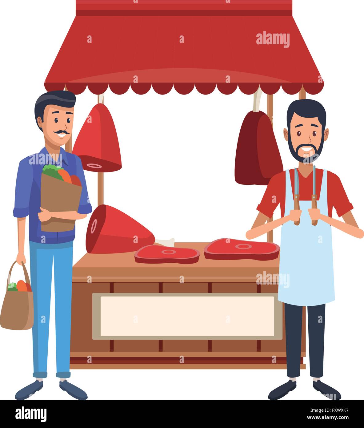 Deli meat supermarket Stock Vector Images - Alamy