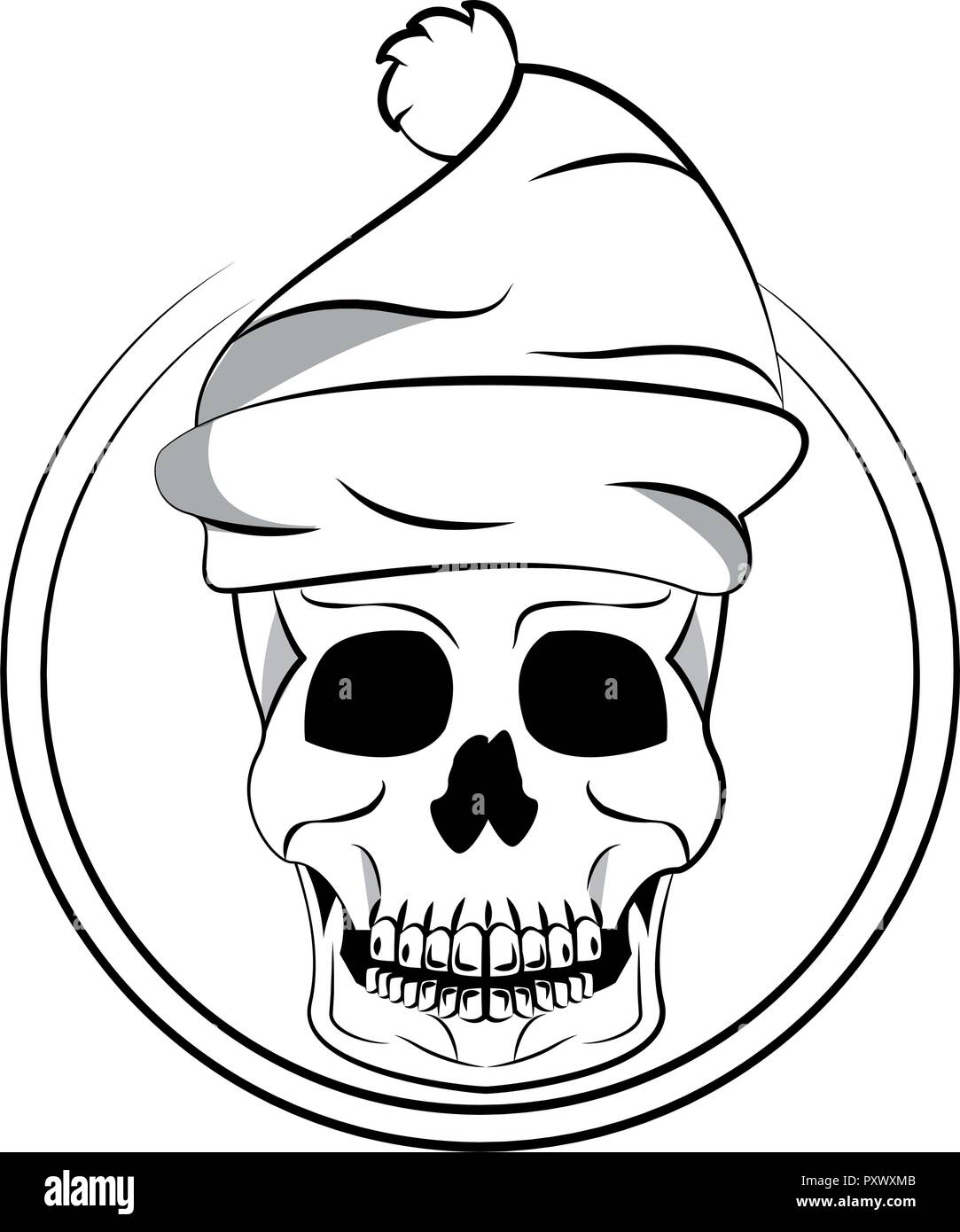 Skull with hat Stock Vector Image & Art - Alamy