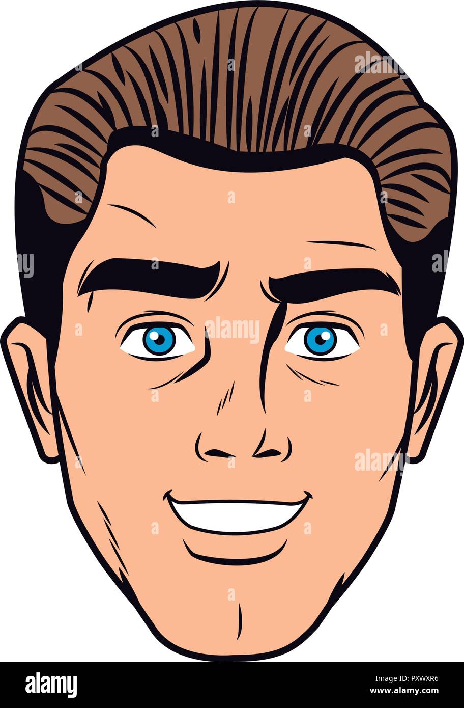 Pop art man face Stock Vector Image & Art - Alamy