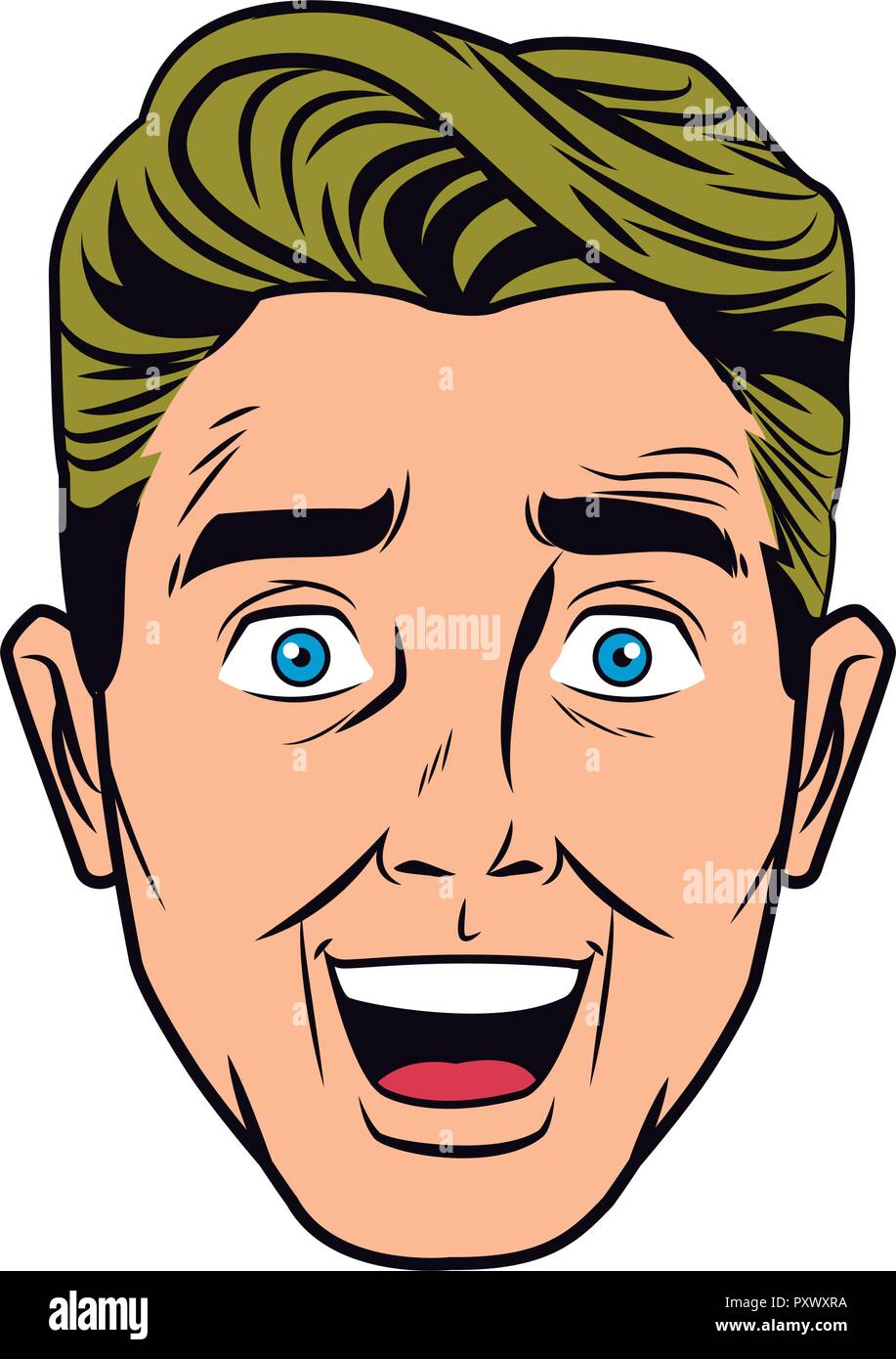 Pop art man face Stock Vector Image & Art - Alamy