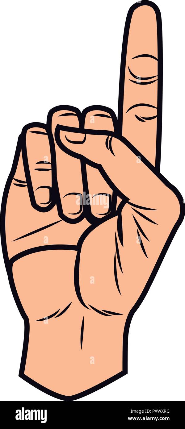 Cartoon Hand Pointing Up