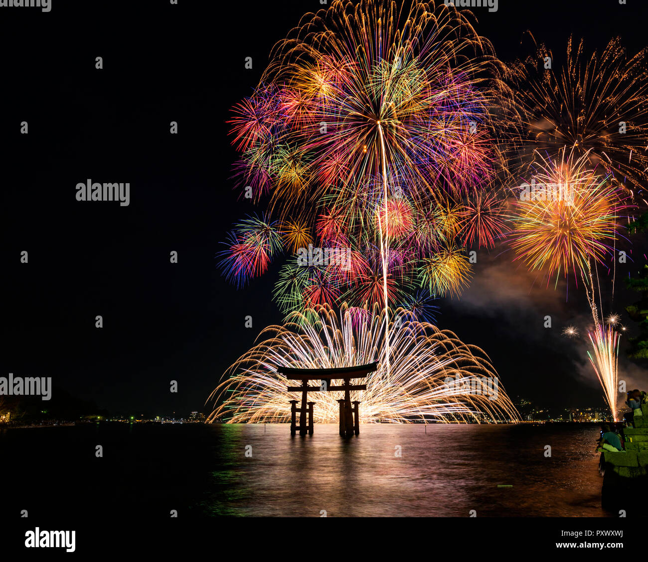 Miyajima fireworks hi-res stock photography and images - Alamy