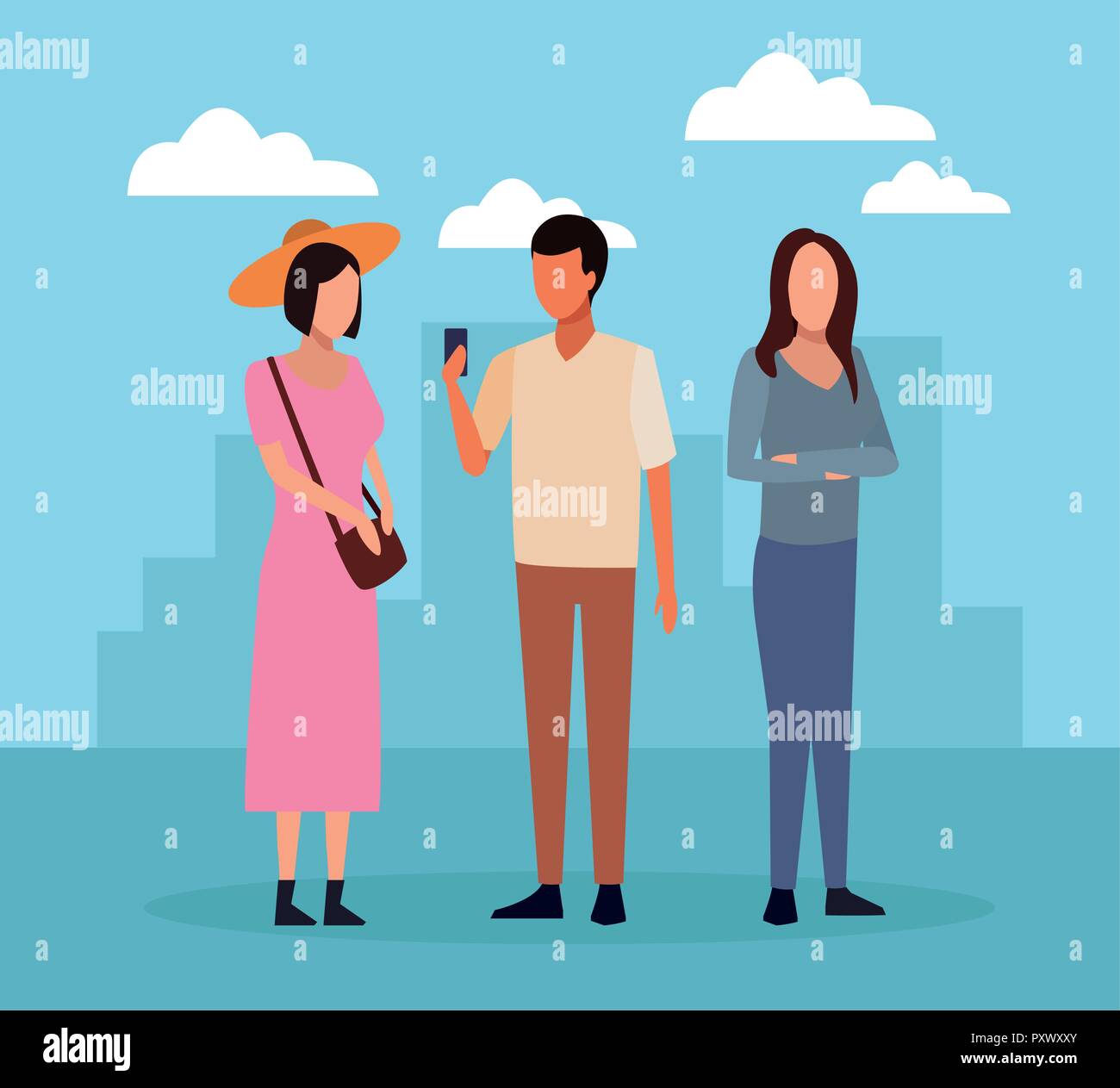 Diversity people cartoons hi-res stock photography and images - Alamy