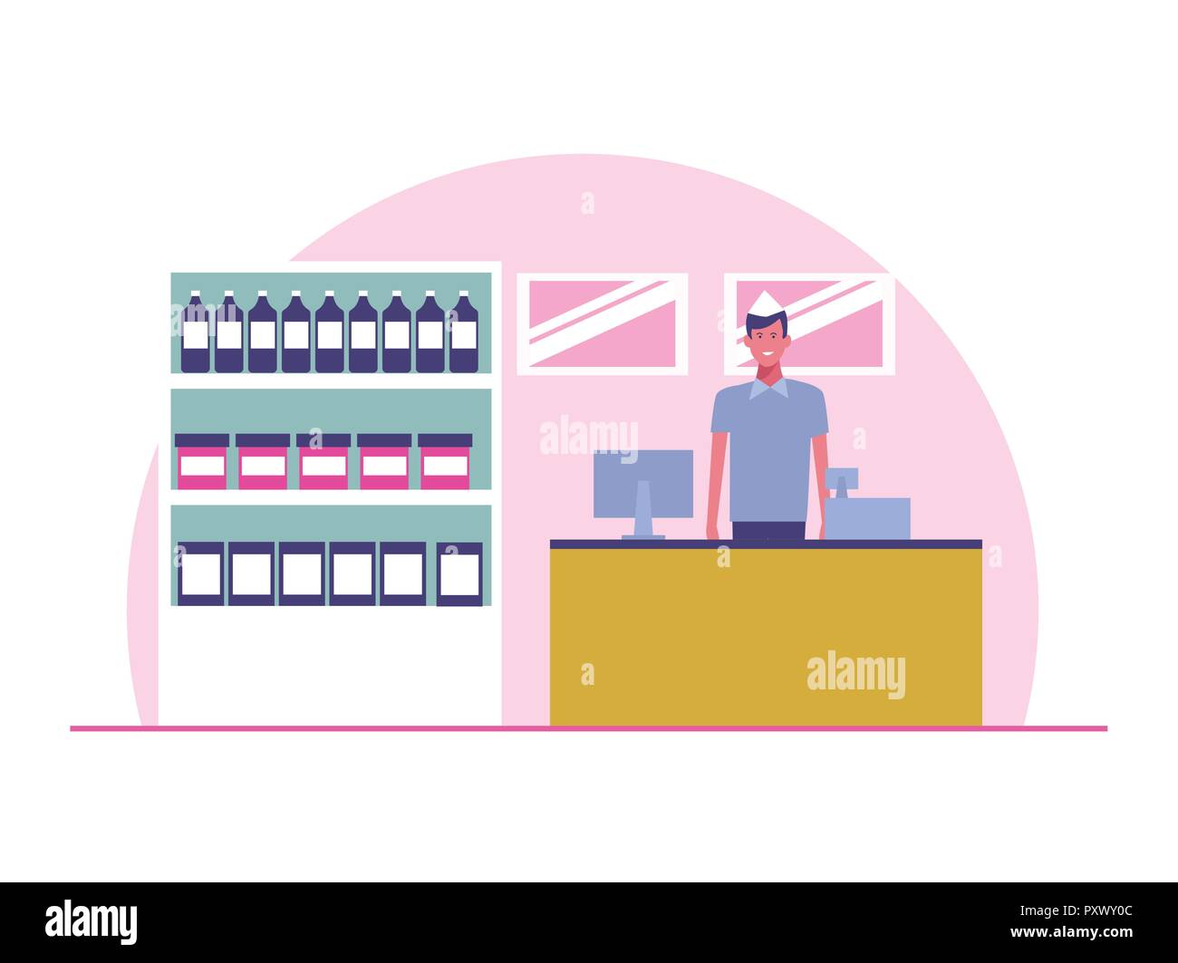 Cash Register Cartoon High Resolution Stock Photography and Images - Alamy