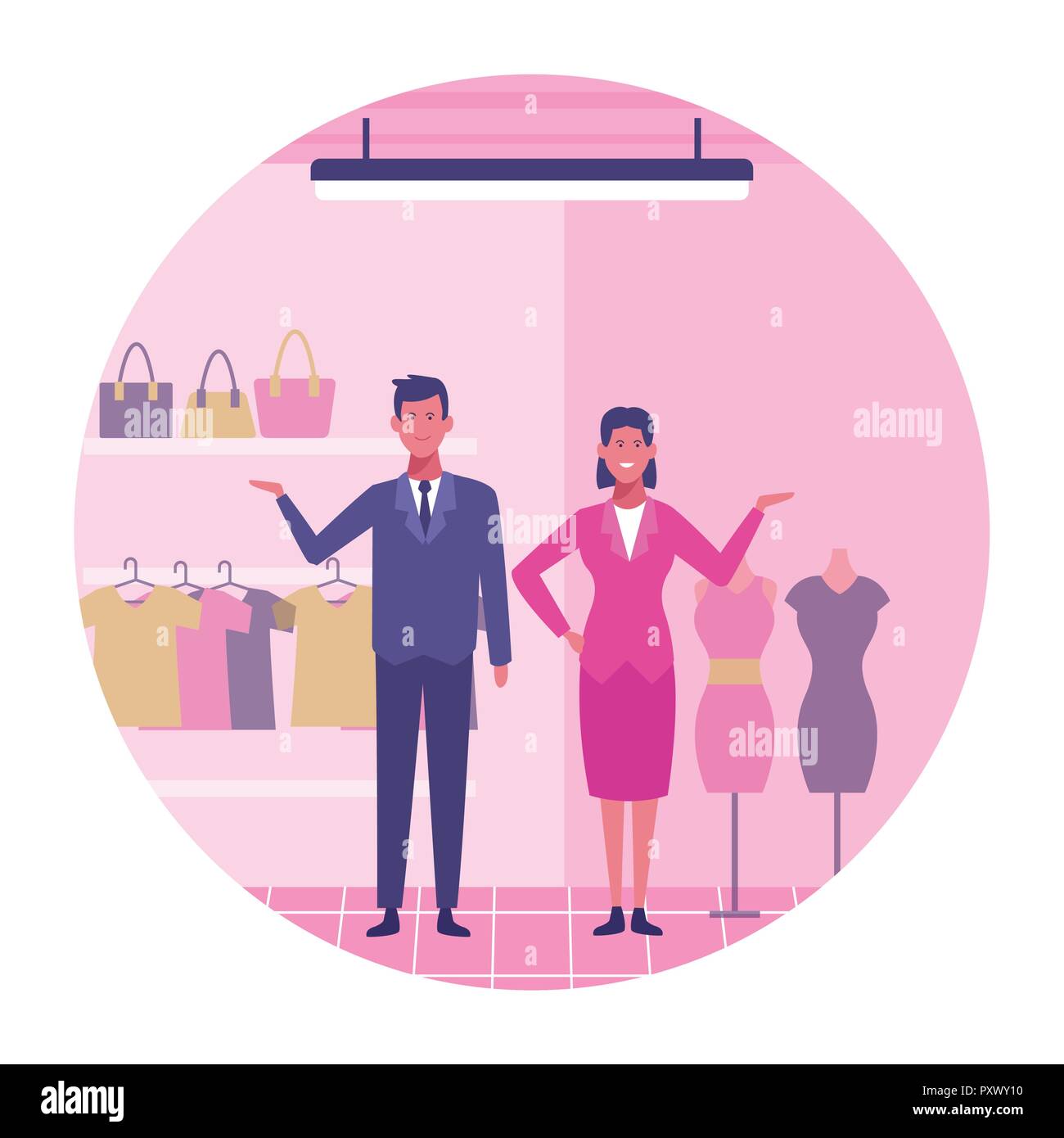 Store staff Stock Vector Images - Alamy